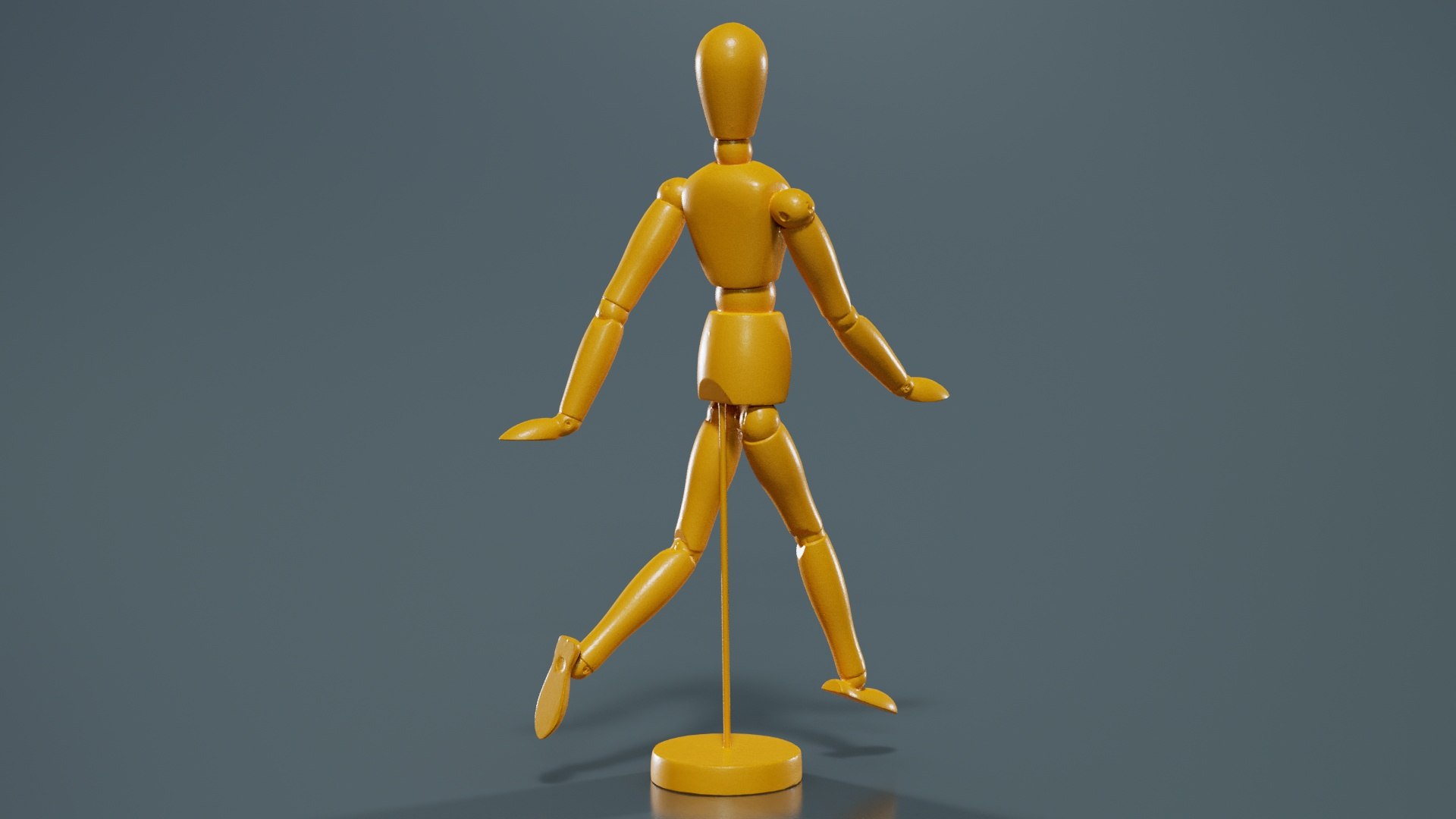 3D Wooden Mannequin Pose 02 Remastered - TurboSquid 2363576
