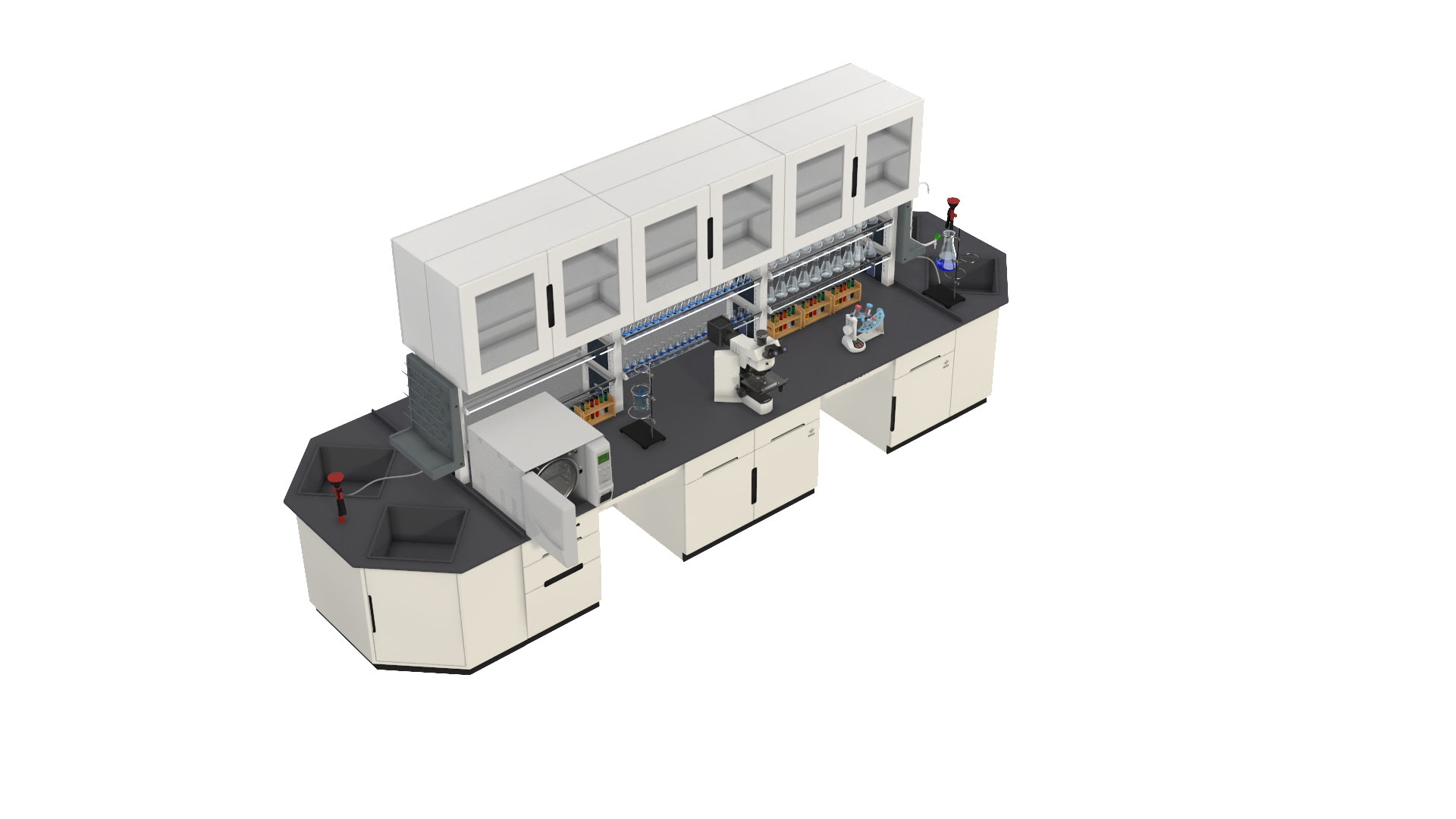 3D Model Laboratory Table With Equipment - TurboSquid 2275920