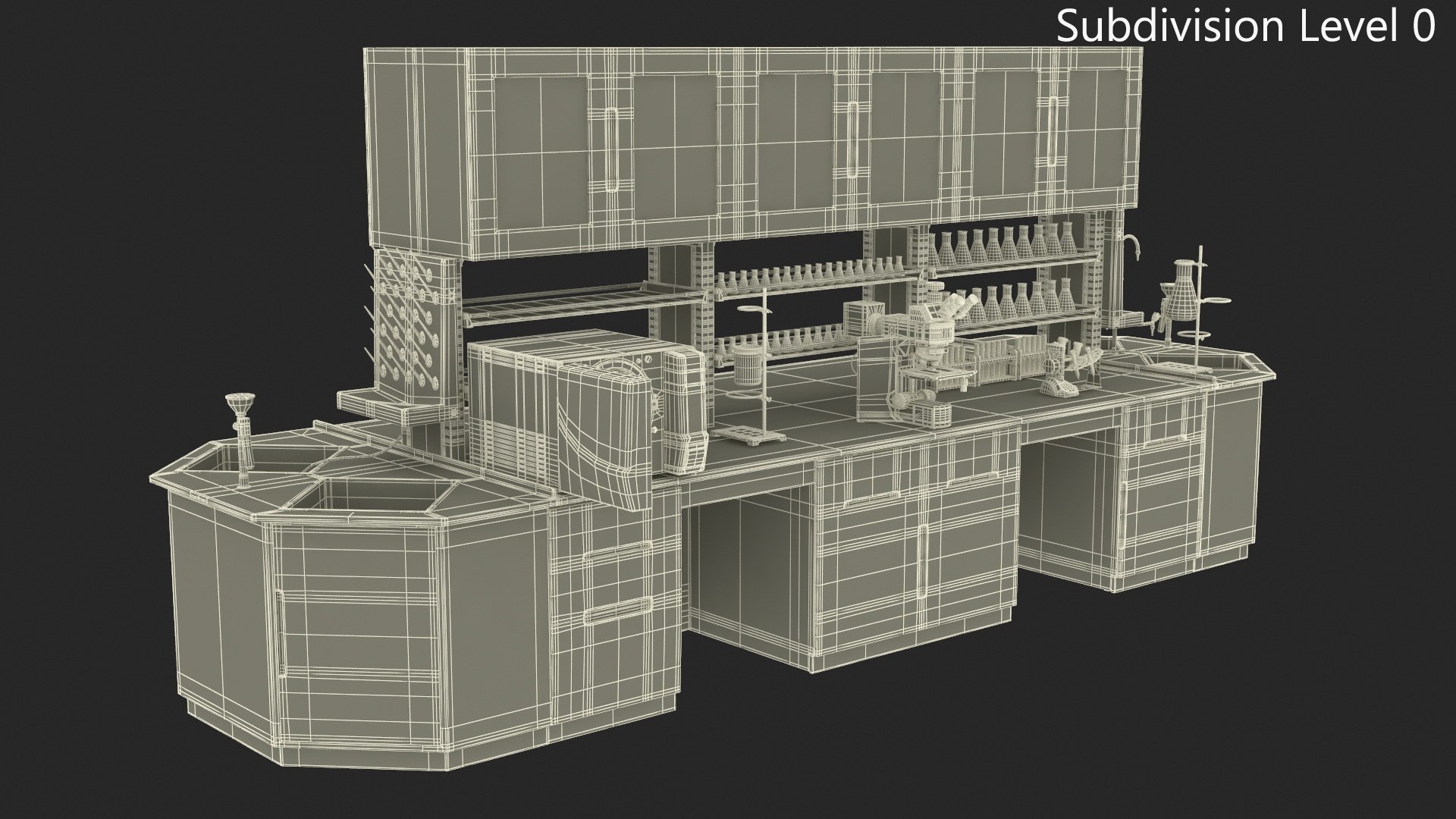 3D Model Laboratory Table With Equipment - TurboSquid 2275920