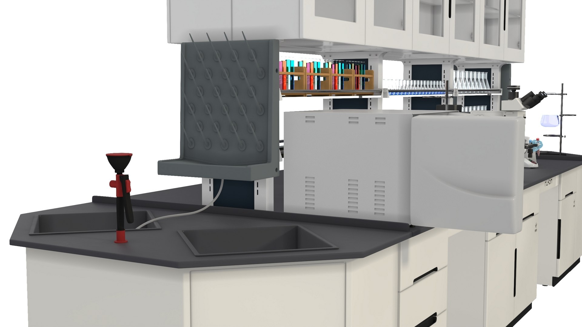 3D Model Laboratory Table With Equipment - TurboSquid 2275920