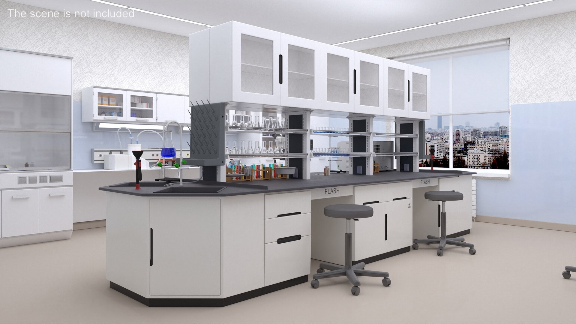 3D Model Laboratory Table With Equipment - TurboSquid 2275920