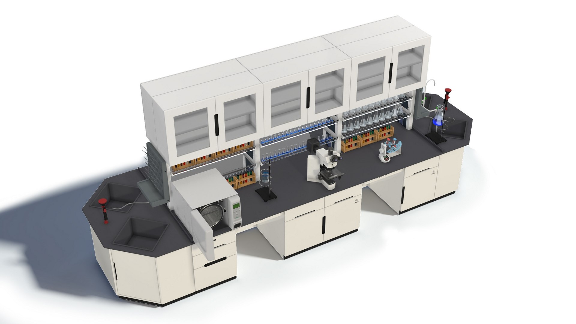 3D Model Laboratory Table With Equipment - TurboSquid 2275920
