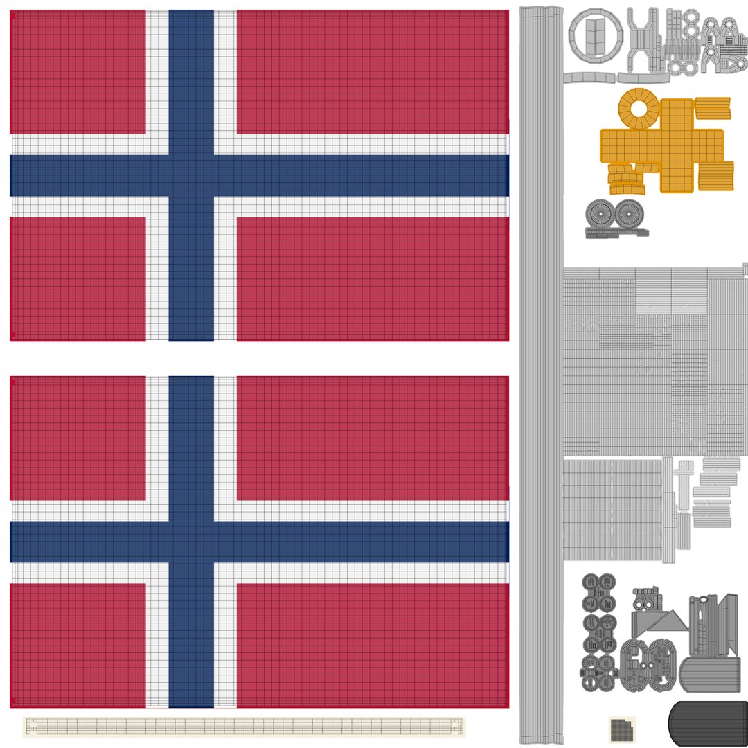 Flags Of Norway 3D Model - TurboSquid 2221336