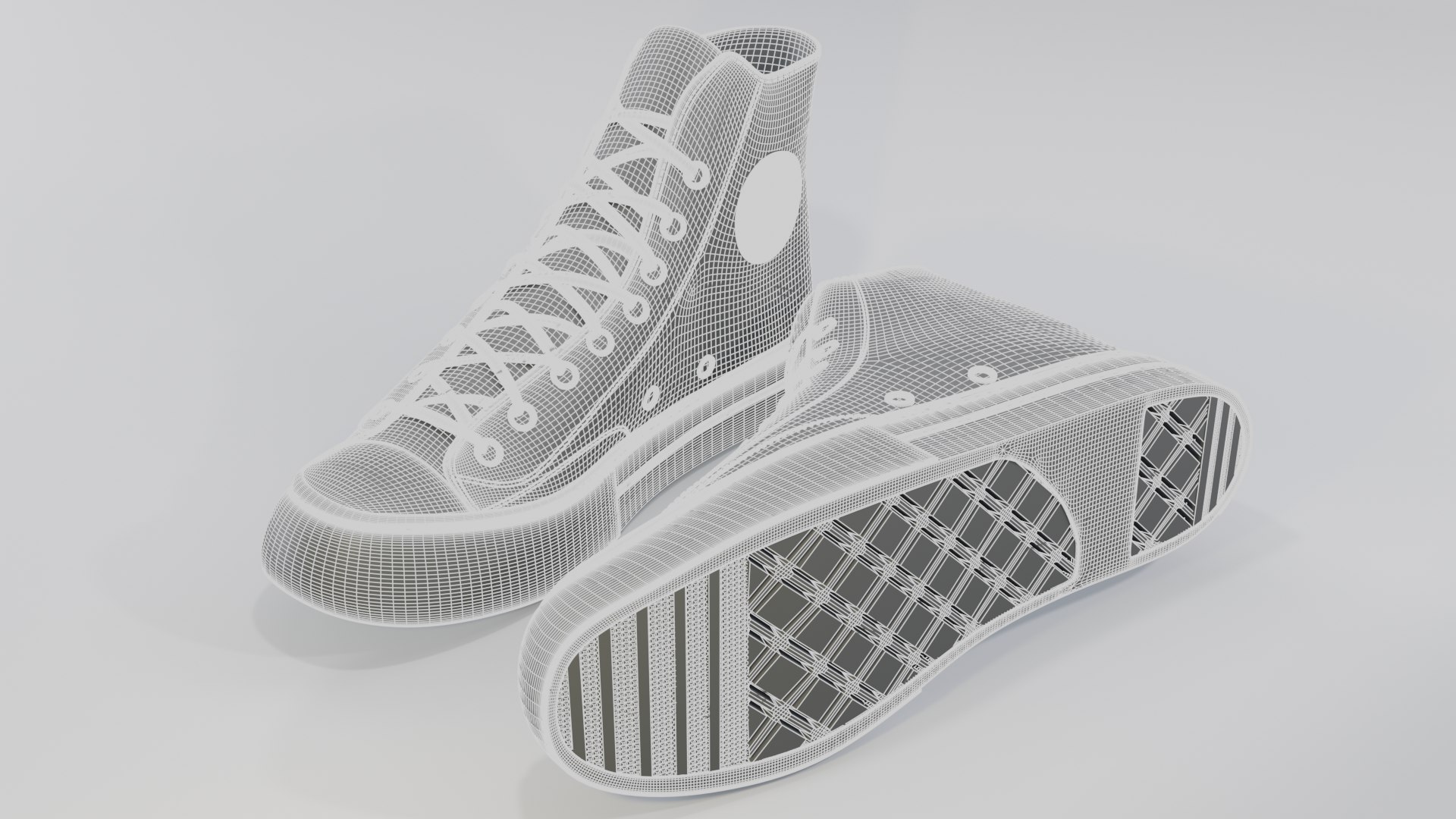 Basketball Leather Shoes Converse All Star Black Stars 3D Model ...