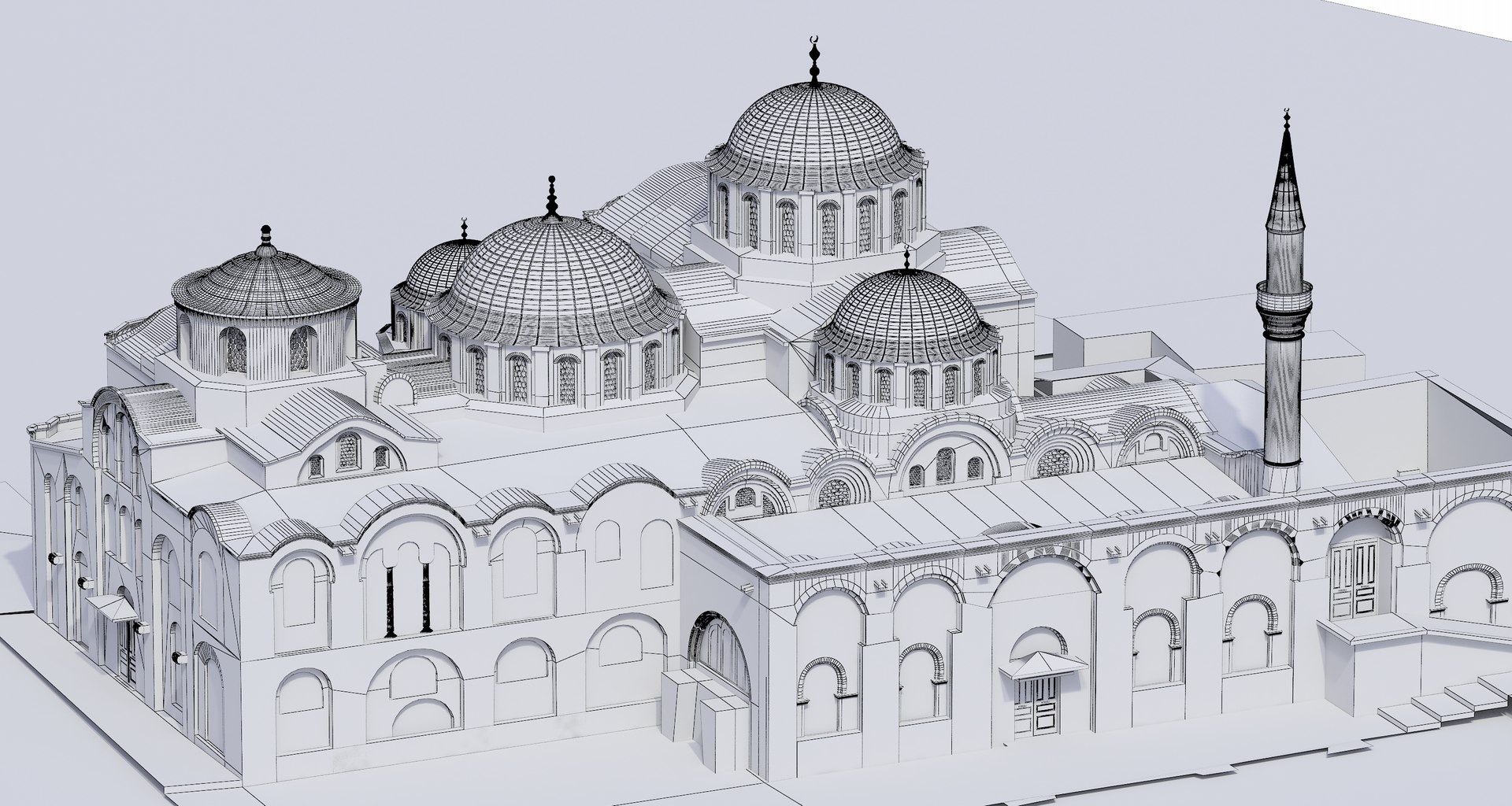 3D Molla Zeyrek Mosque - Pantocrator Monastery Church - TurboSquid 1784511