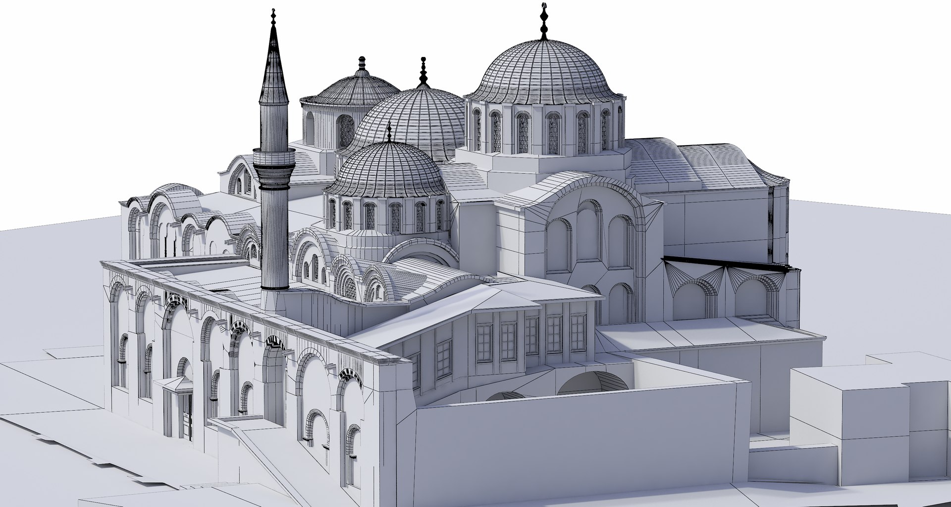3D Molla Zeyrek Mosque - Pantocrator Monastery Church - TurboSquid 1784511