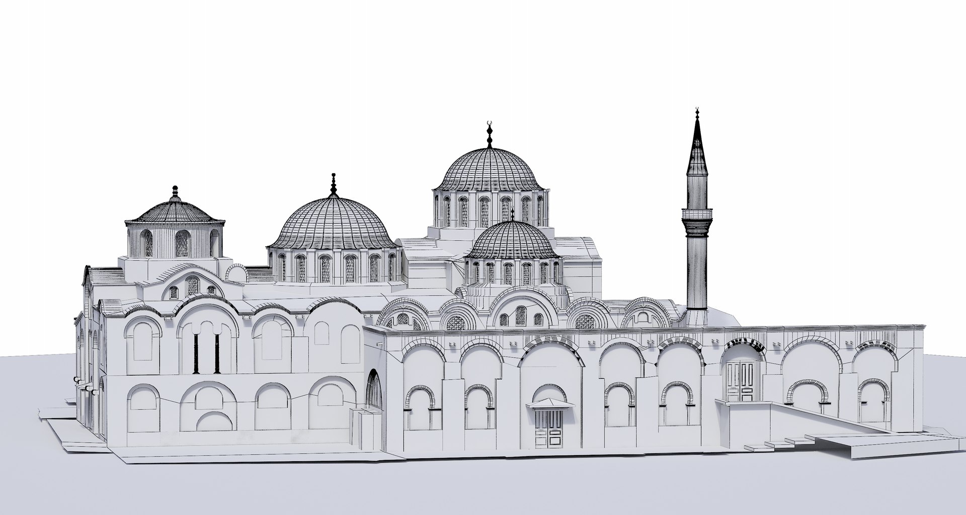 3D Molla Zeyrek Mosque - Pantocrator Monastery Church - TurboSquid 1784511
