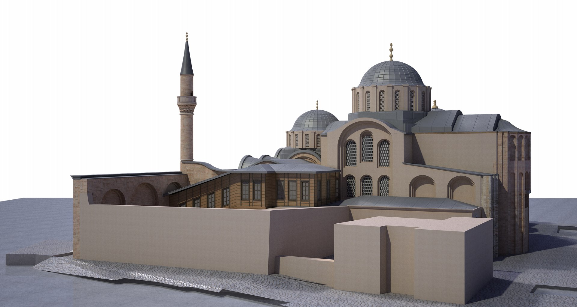 3D Molla Zeyrek Mosque - Pantocrator Monastery Church - TurboSquid 1784511
