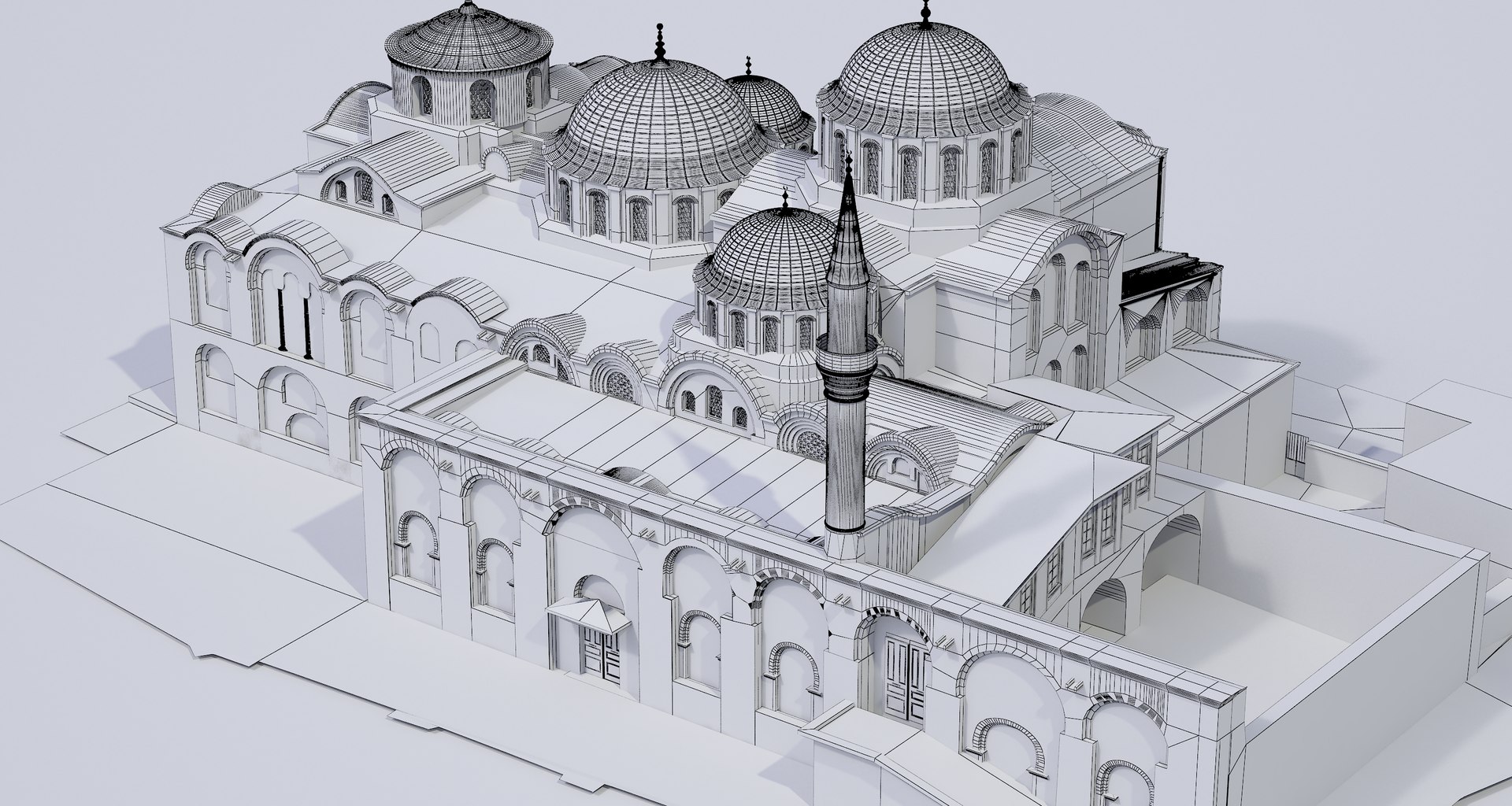 3D Molla Zeyrek Mosque - Pantocrator Monastery Church - TurboSquid 1784511