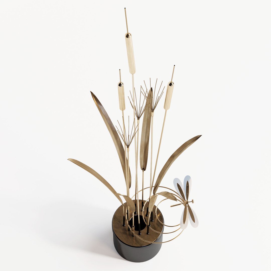 3D curtis jere cattails floor lamp - TurboSquid 1606412