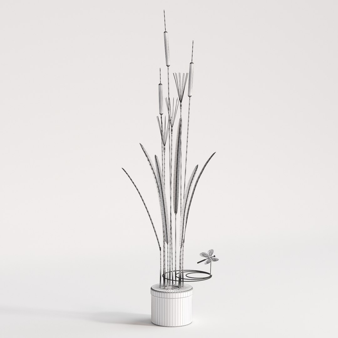 3D curtis jere cattails floor lamp - TurboSquid 1606412