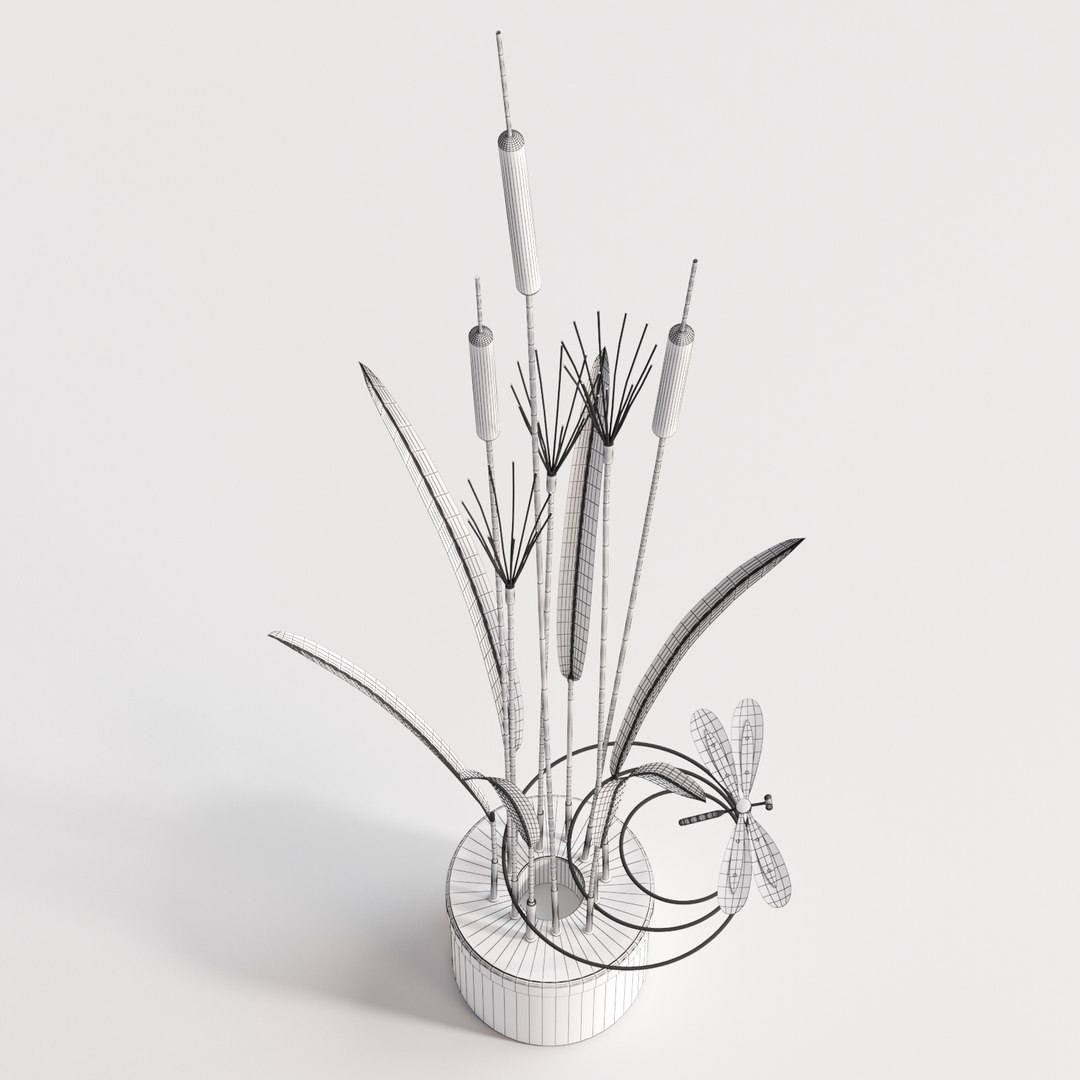 3D curtis jere cattails floor lamp - TurboSquid 1606412