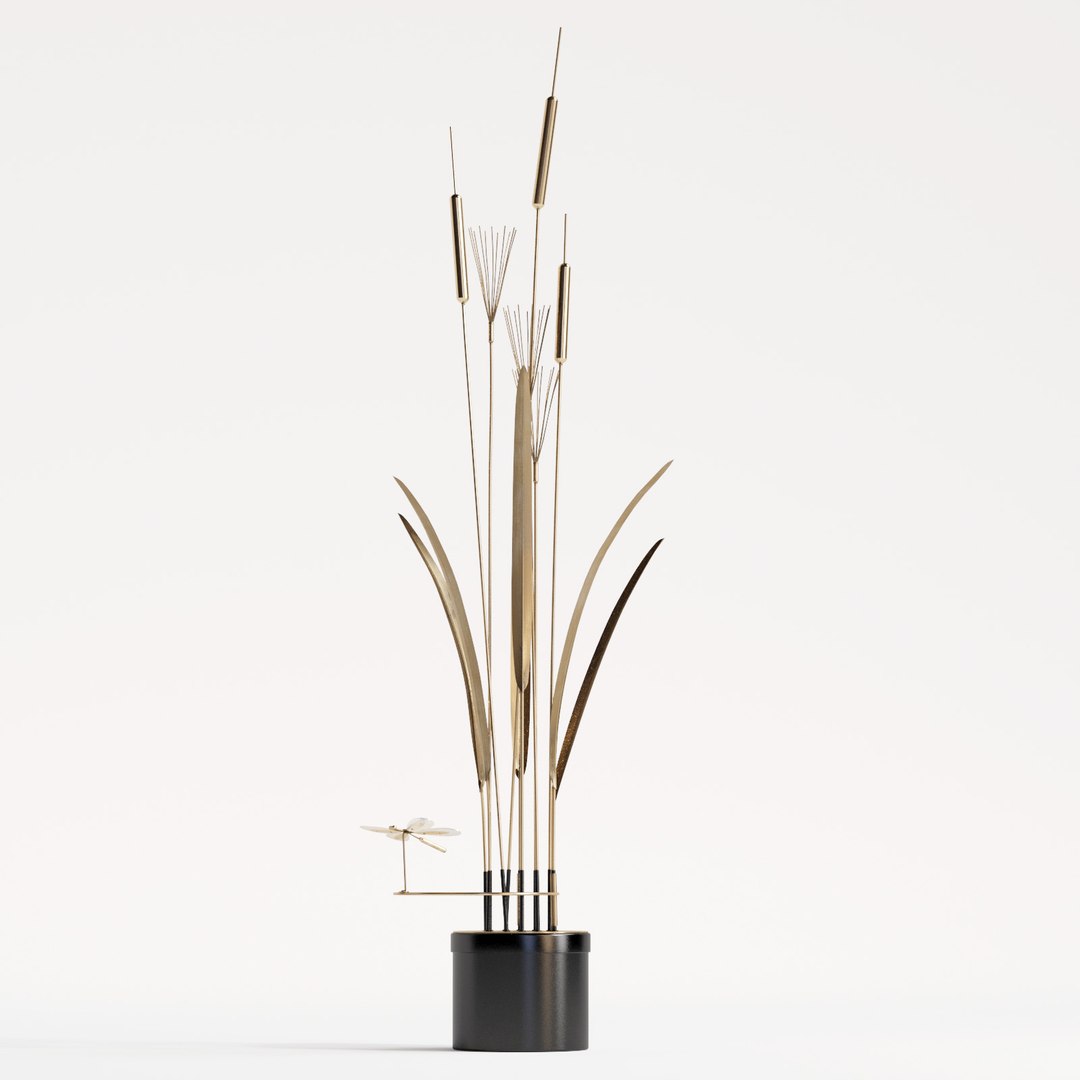 3D curtis jere cattails floor lamp - TurboSquid 1606412