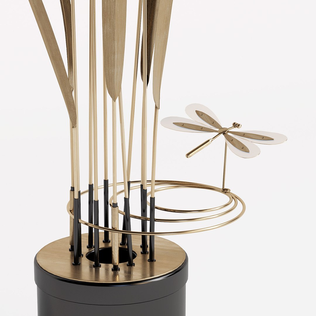 3D curtis jere cattails floor lamp - TurboSquid 1606412