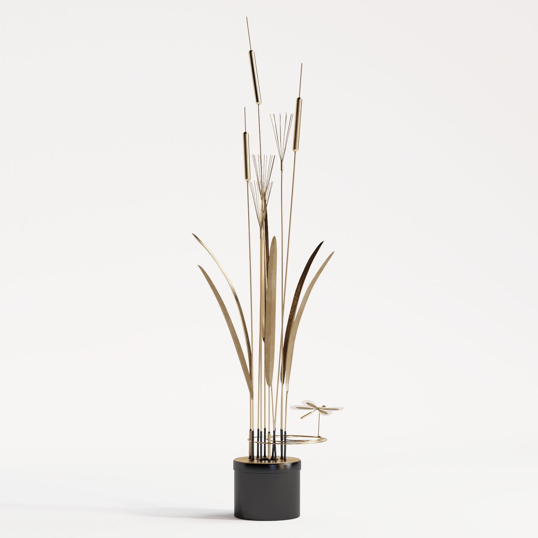 3D curtis jere cattails floor lamp - TurboSquid 1606412