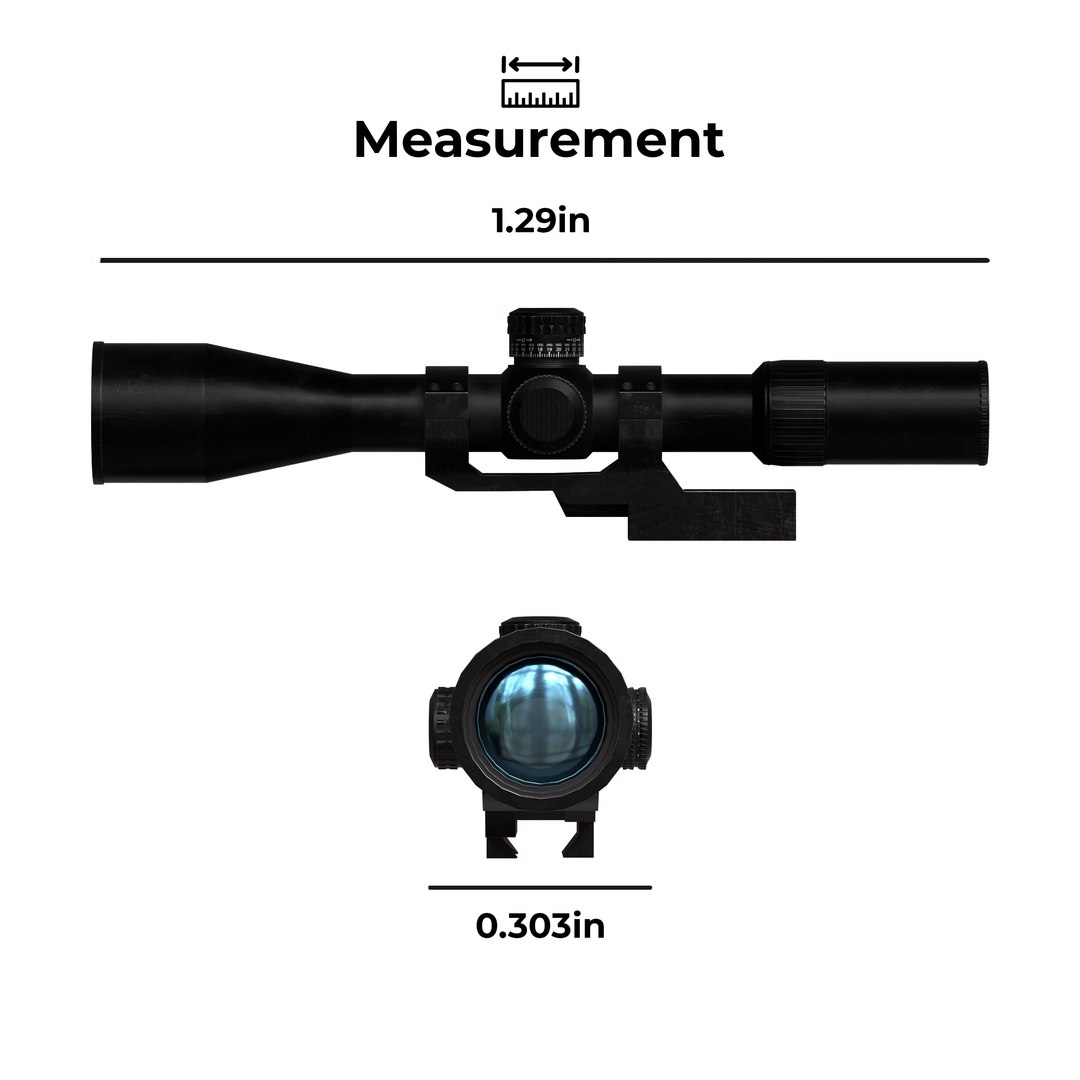 3D Low Poly Sniper Scope Game Ready Model - TurboSquid 2408500