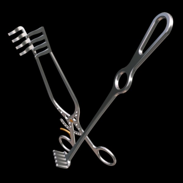 surgical instrument rake retractor 3d model