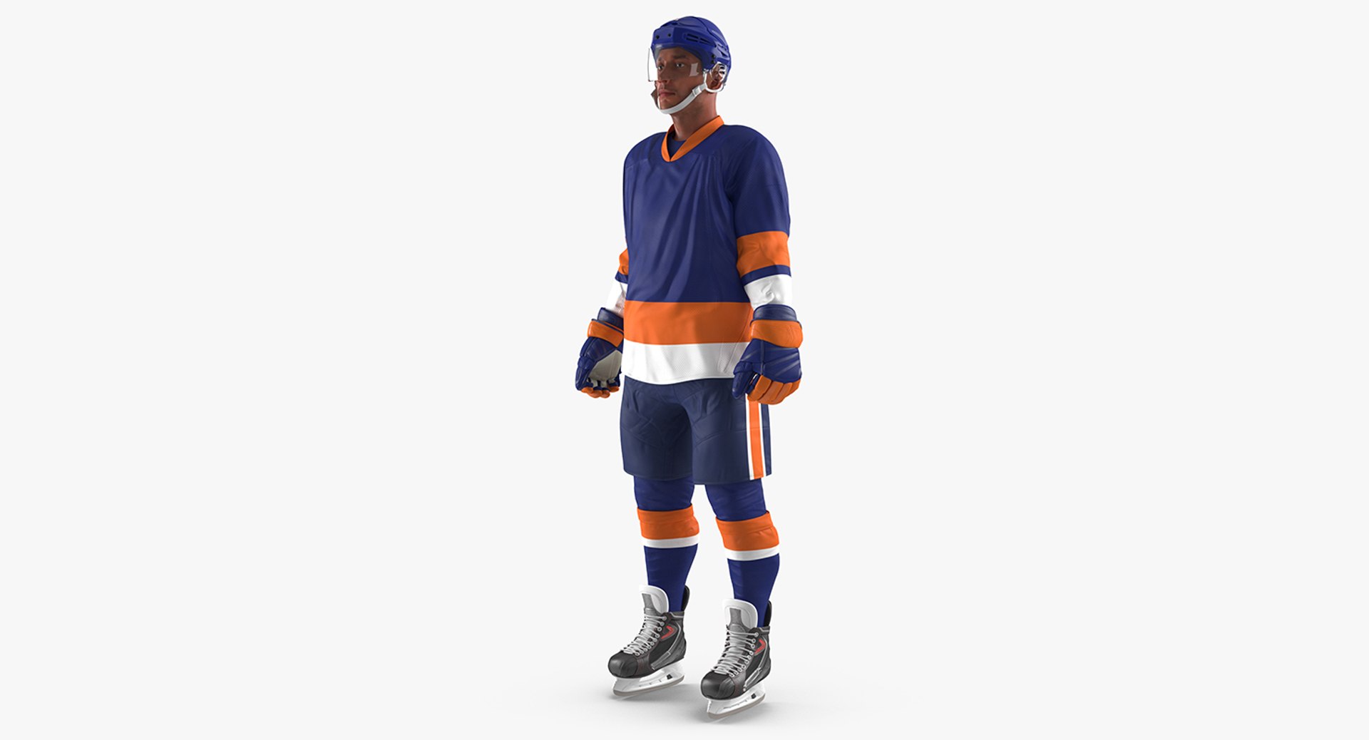 3d hockey player generic 5 model