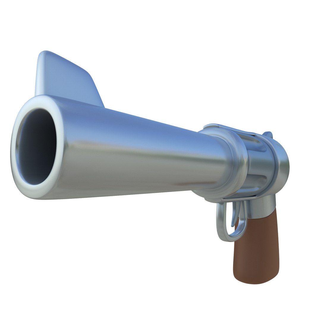 3D Model Cartoon Revolver - TurboSquid 1841352