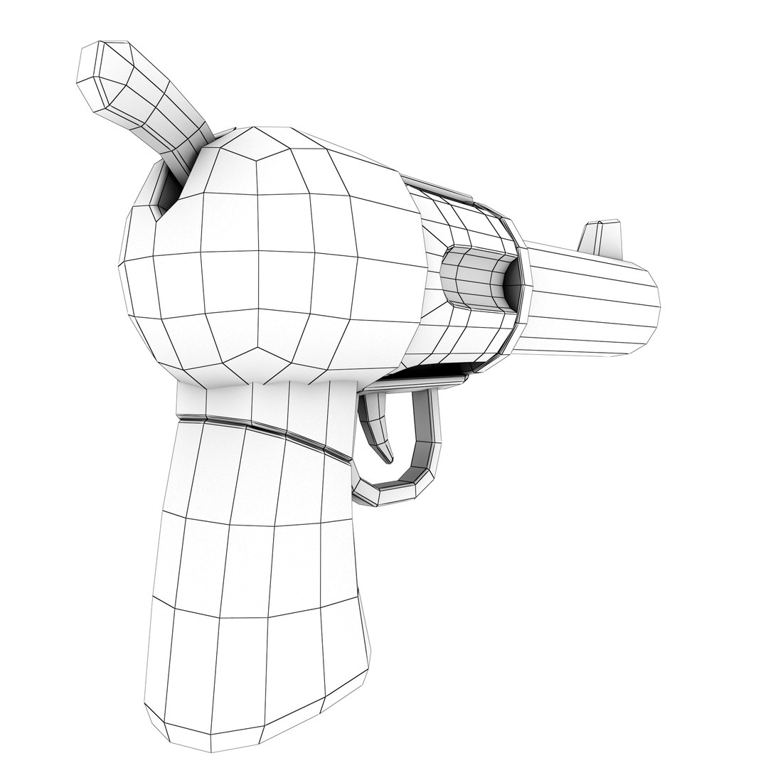 3D Model Cartoon Revolver - TurboSquid 1841352