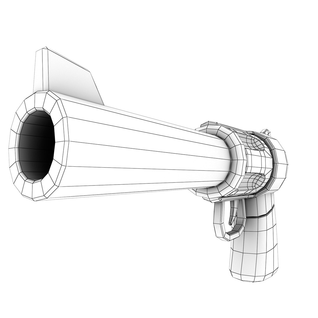 3D Model Cartoon Revolver - TurboSquid 1841352
