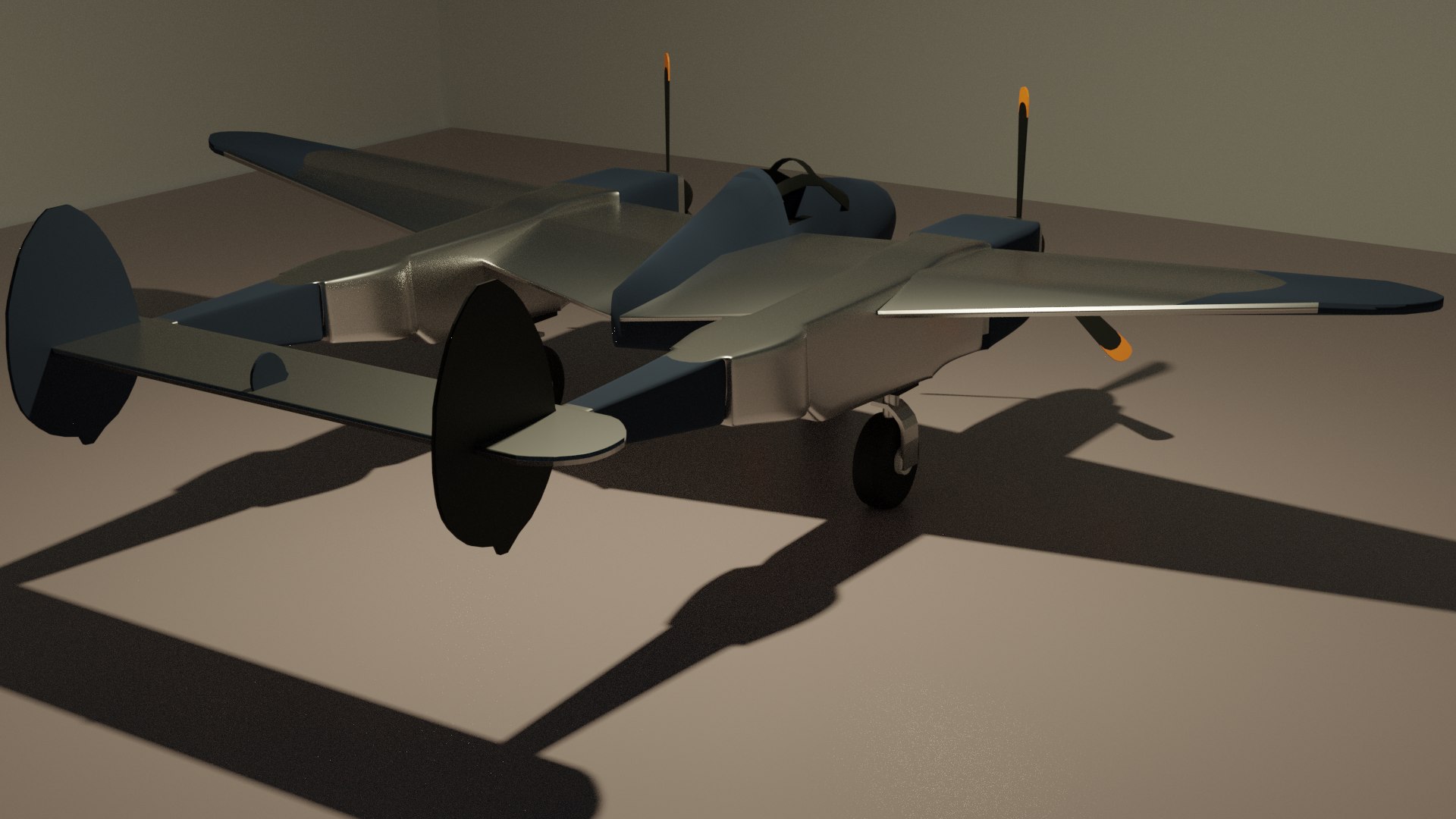 Lockheed p38 lightning ww2 airplane 3D model - TurboSquid 2069683