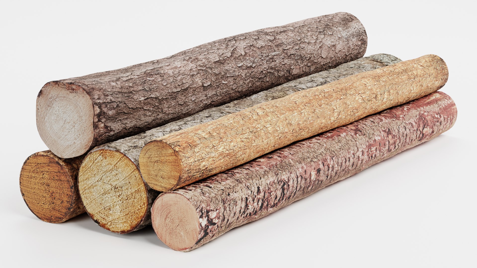 3D Model Tree Logs Set - TurboSquid 2173325