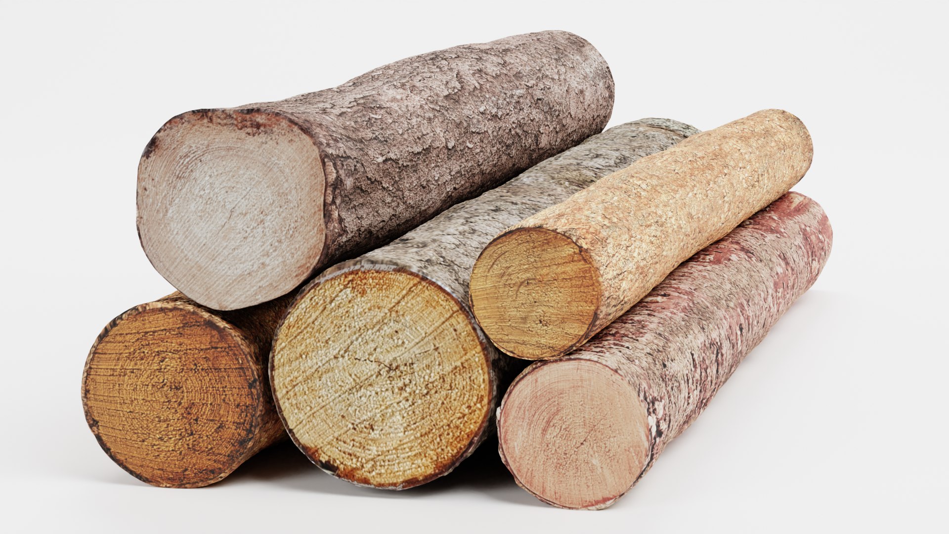 3D Model Tree Logs Set - TurboSquid 2173325