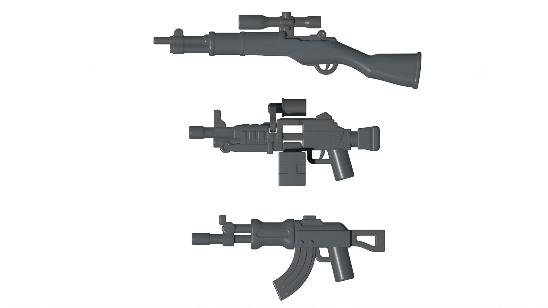 Printable and Matchable Lego Weapon Machine Gun Pack matches minifigure ...