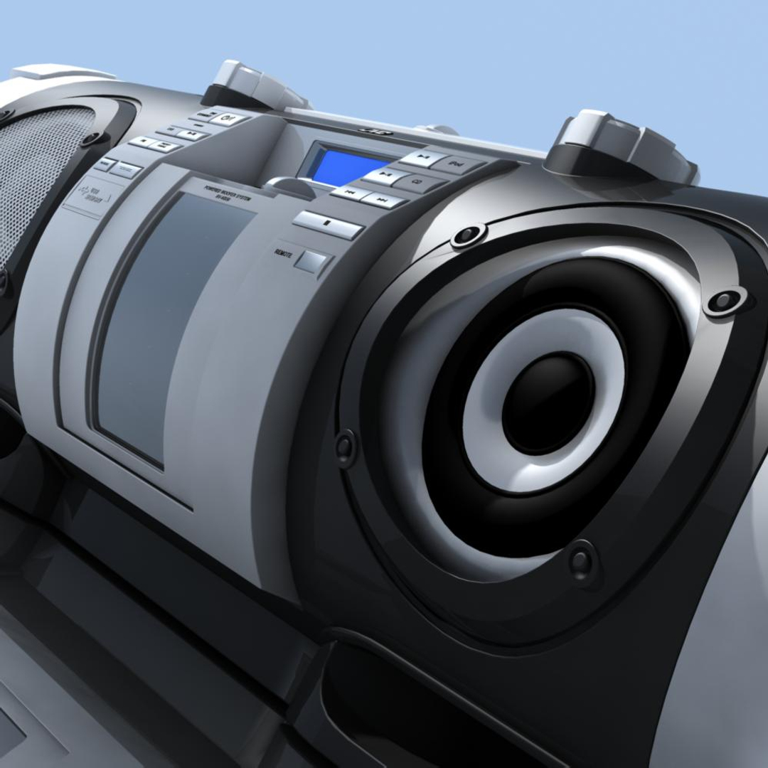 3d model of boombox jvc rv-nb50