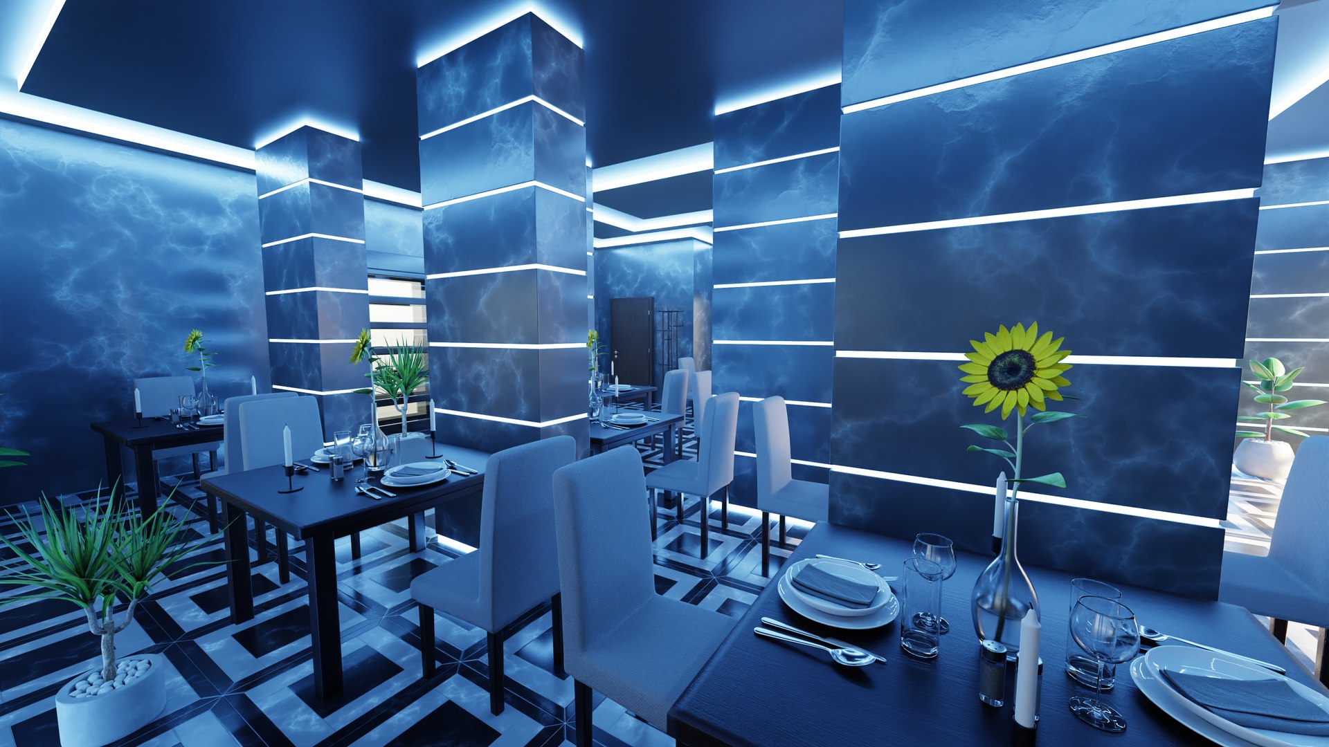 Restaurant Diner 3D Model - TurboSquid 1978025