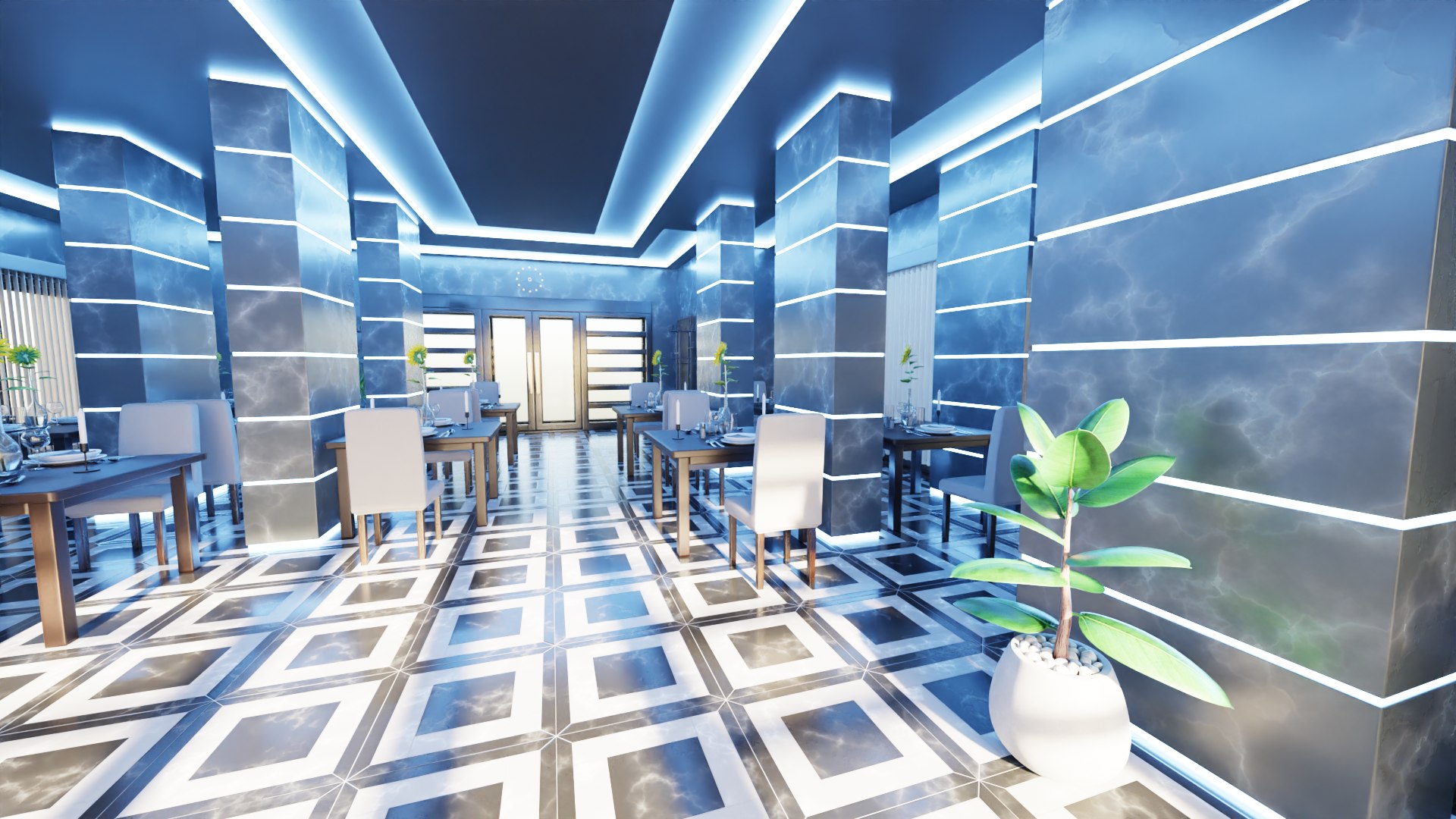 Restaurant Diner 3D Model - TurboSquid 1978025