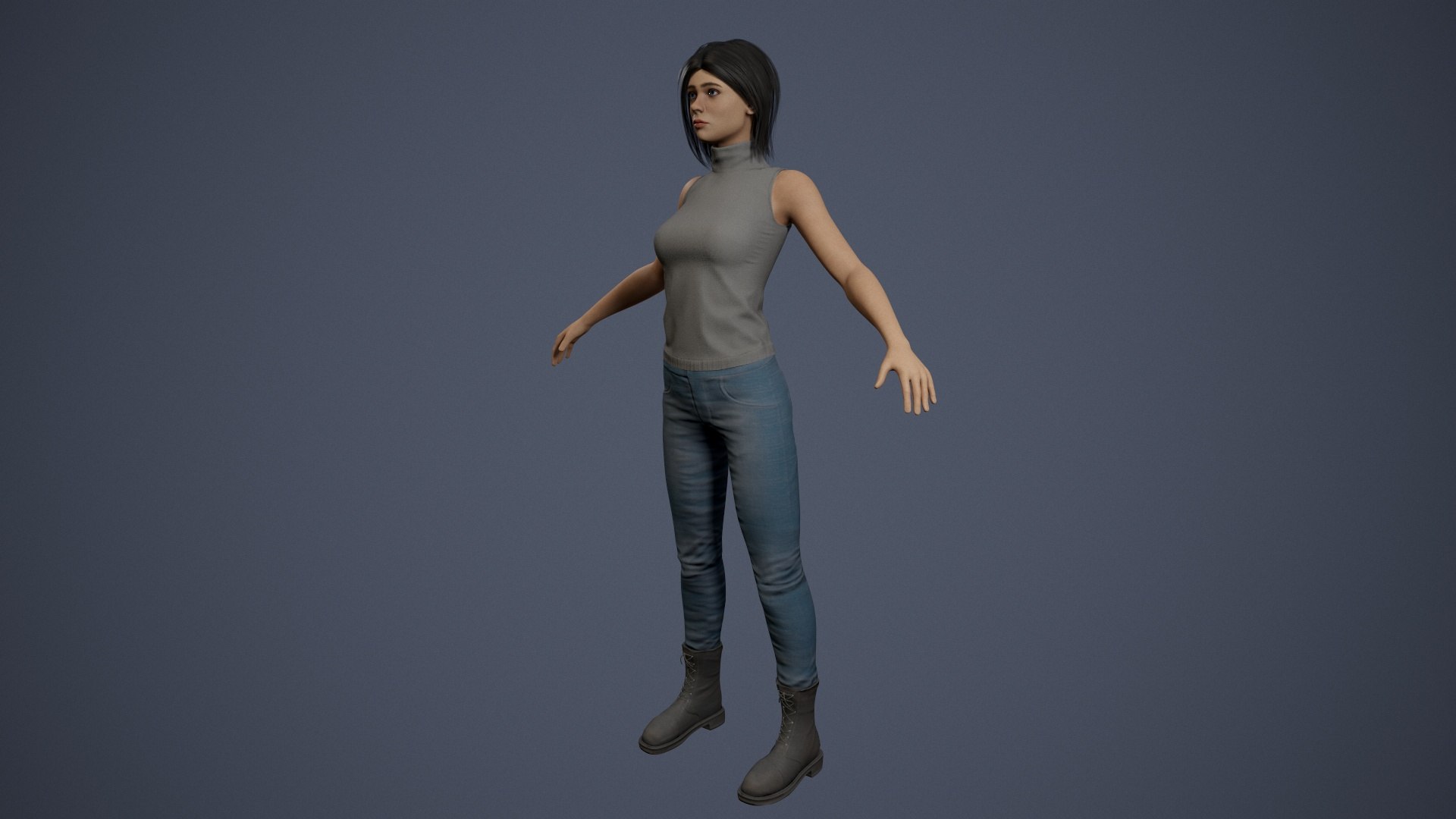 Female 1 Game 3D Model - TurboSquid 1761523