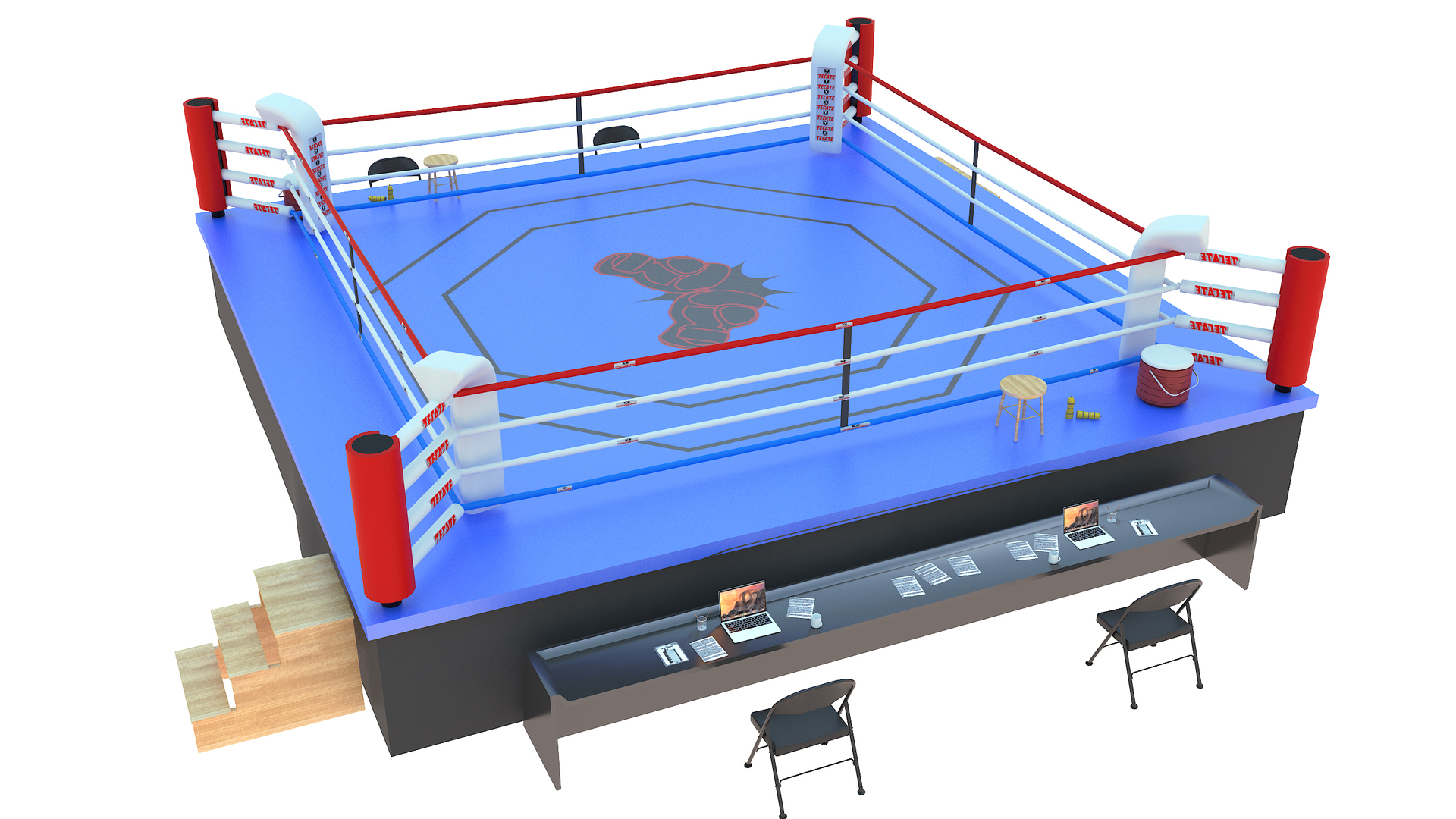 Boxing ring punching bag 3D model - TurboSquid 1665319