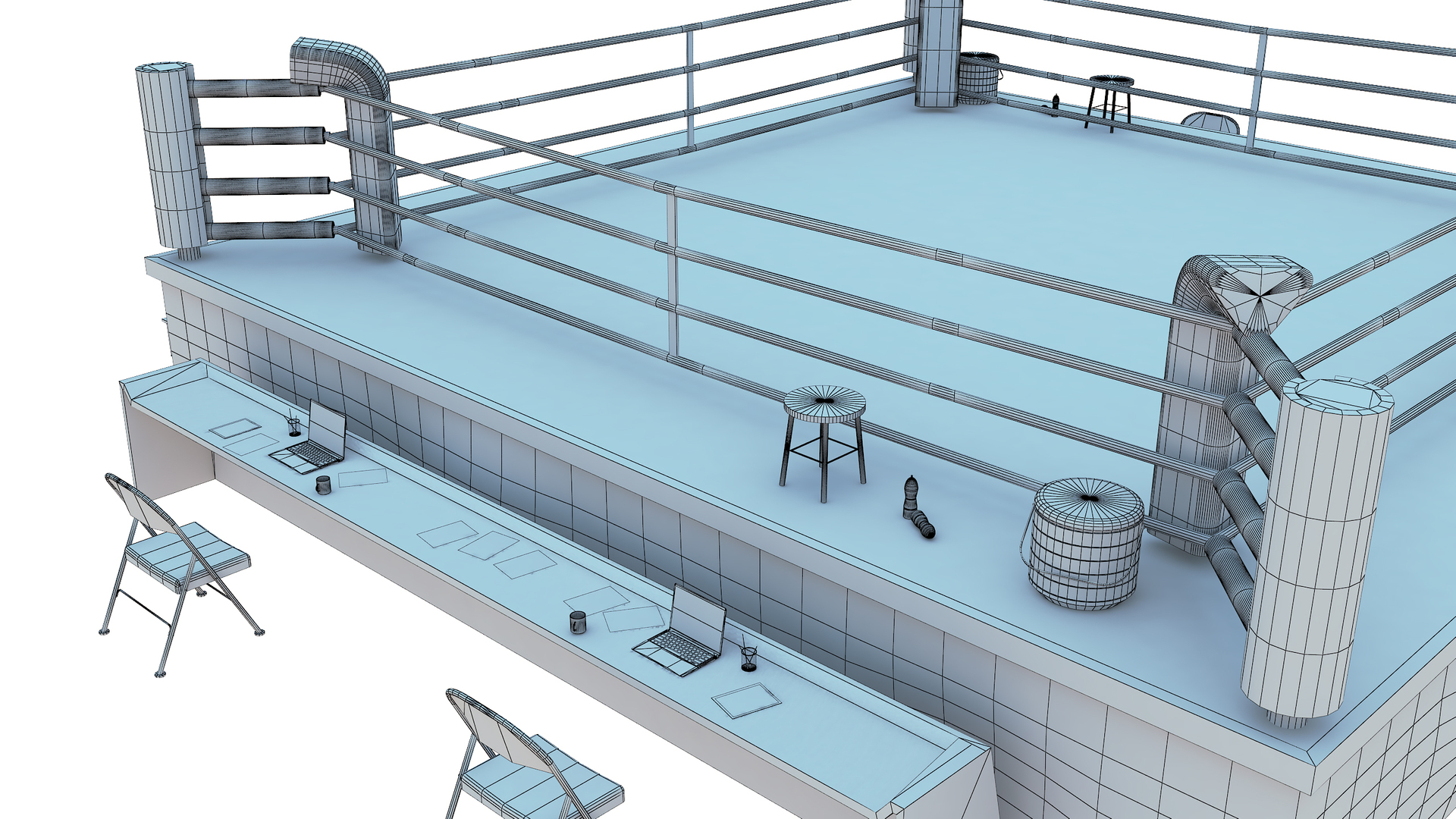 Boxing ring punching bag 3D model - TurboSquid 1665319