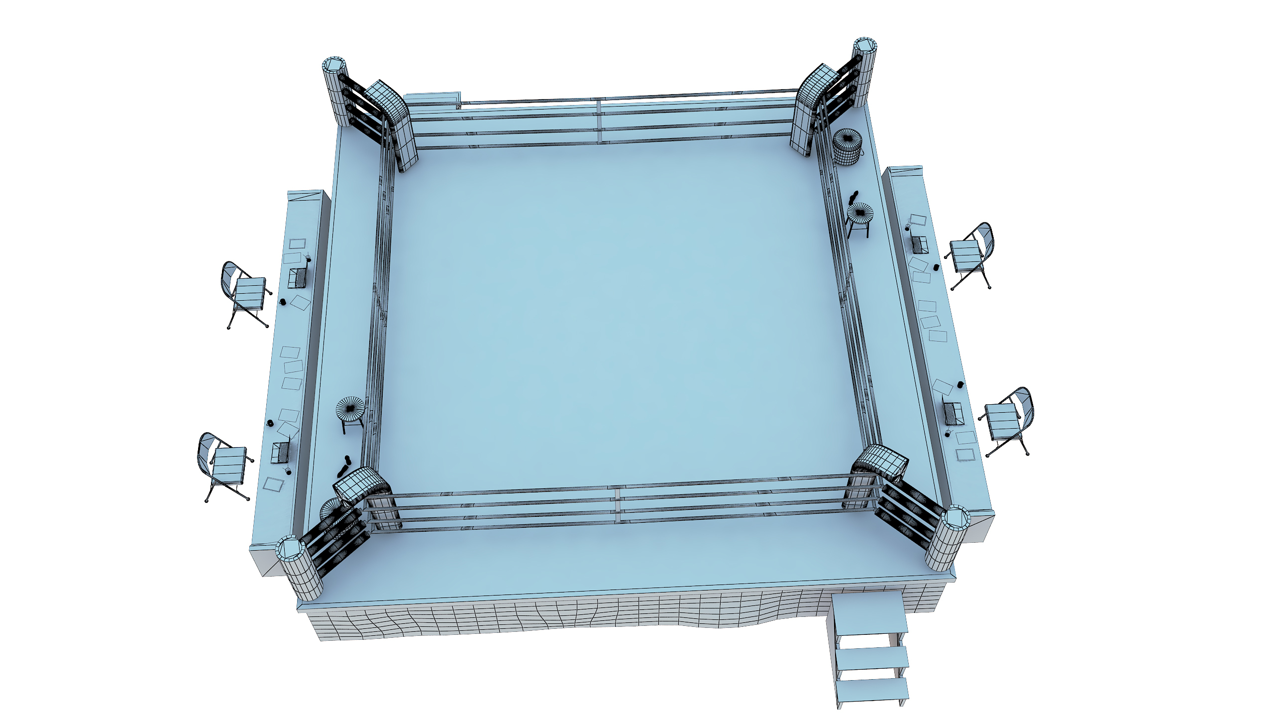 Boxing ring punching bag 3D model - TurboSquid 1665319