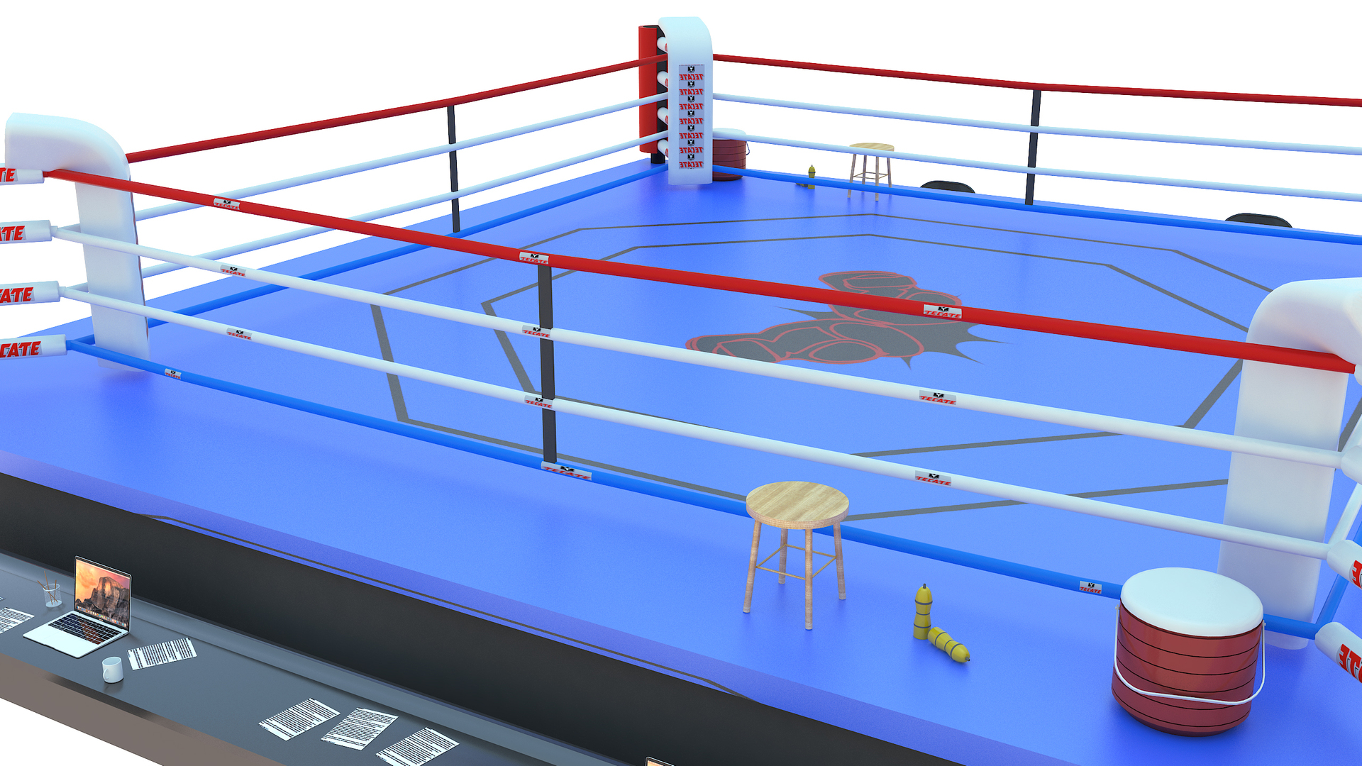 Boxing ring punching bag 3D model - TurboSquid 1665319