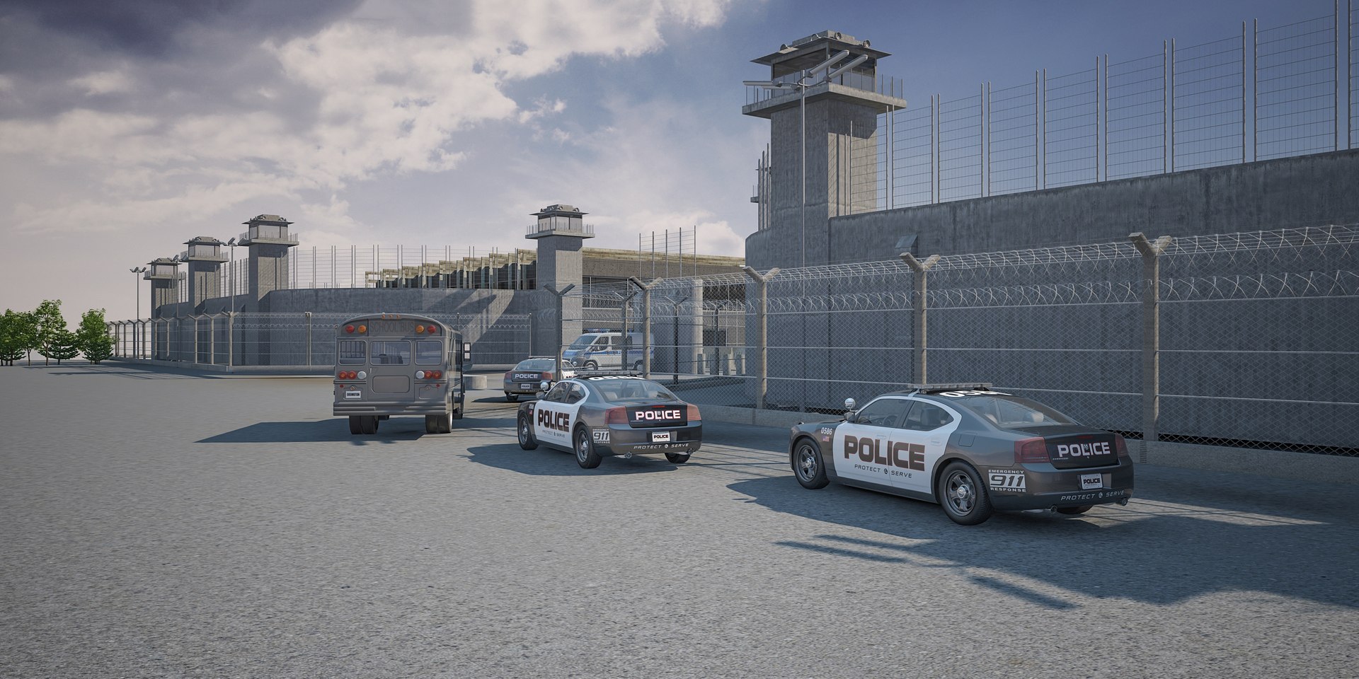 Prison Scene Jail 3D Model - TurboSquid 1326658