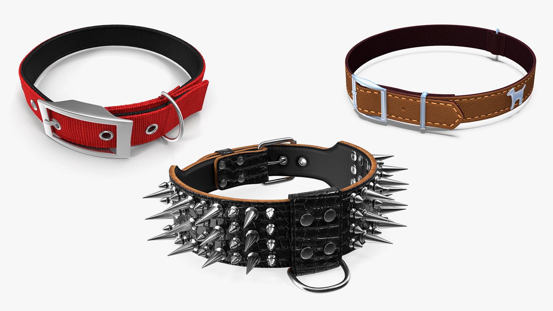 3D Model Dog Collars Collection 2 - TurboSquid 2166481