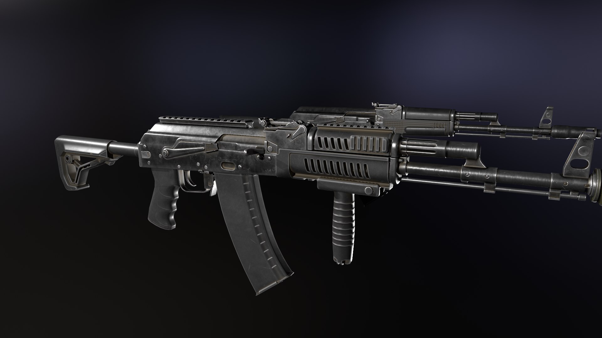 AK-74M Game ready 3D model - TurboSquid 2004466