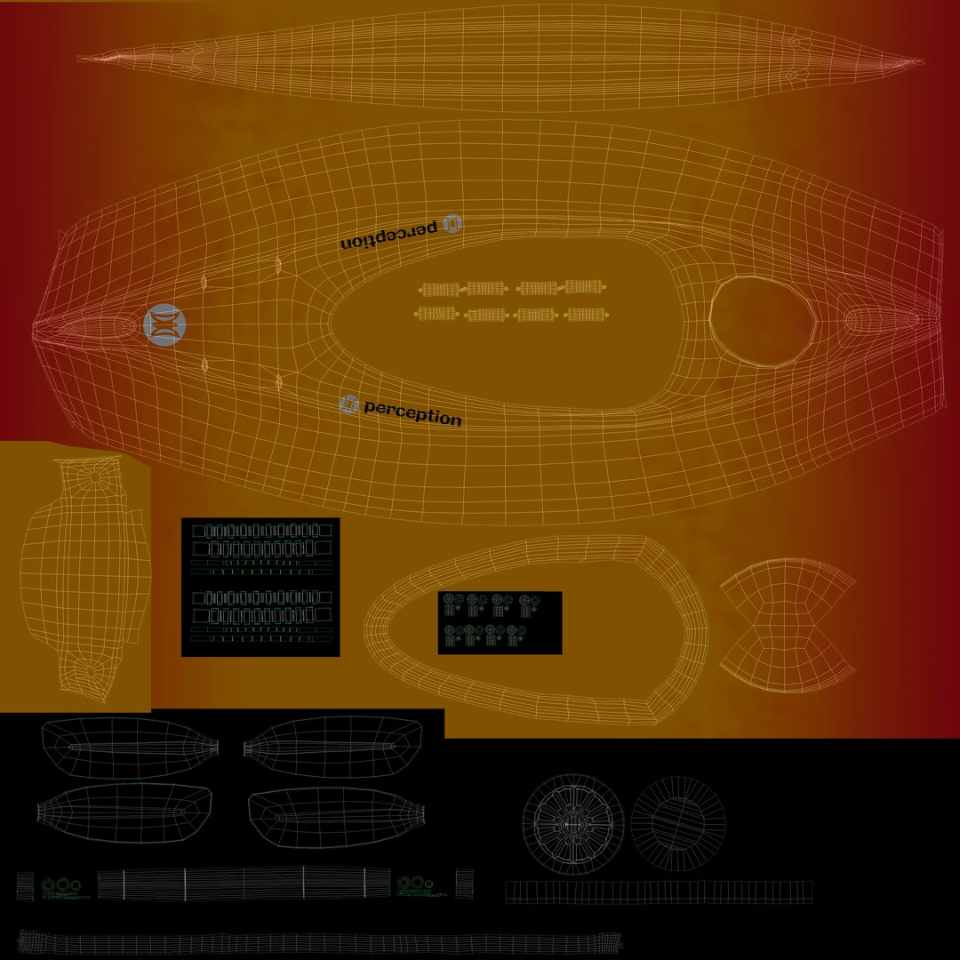 3d model kayak perception v2