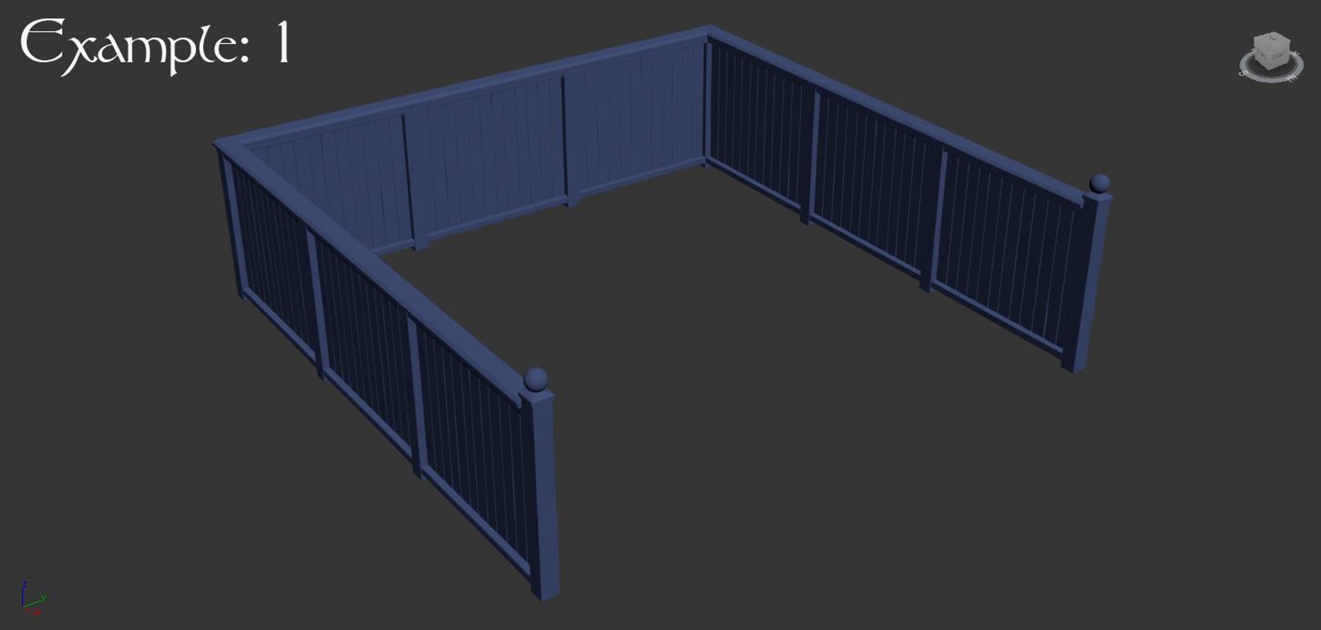 3D Traditional Walnut Fence - TurboSquid 1901556