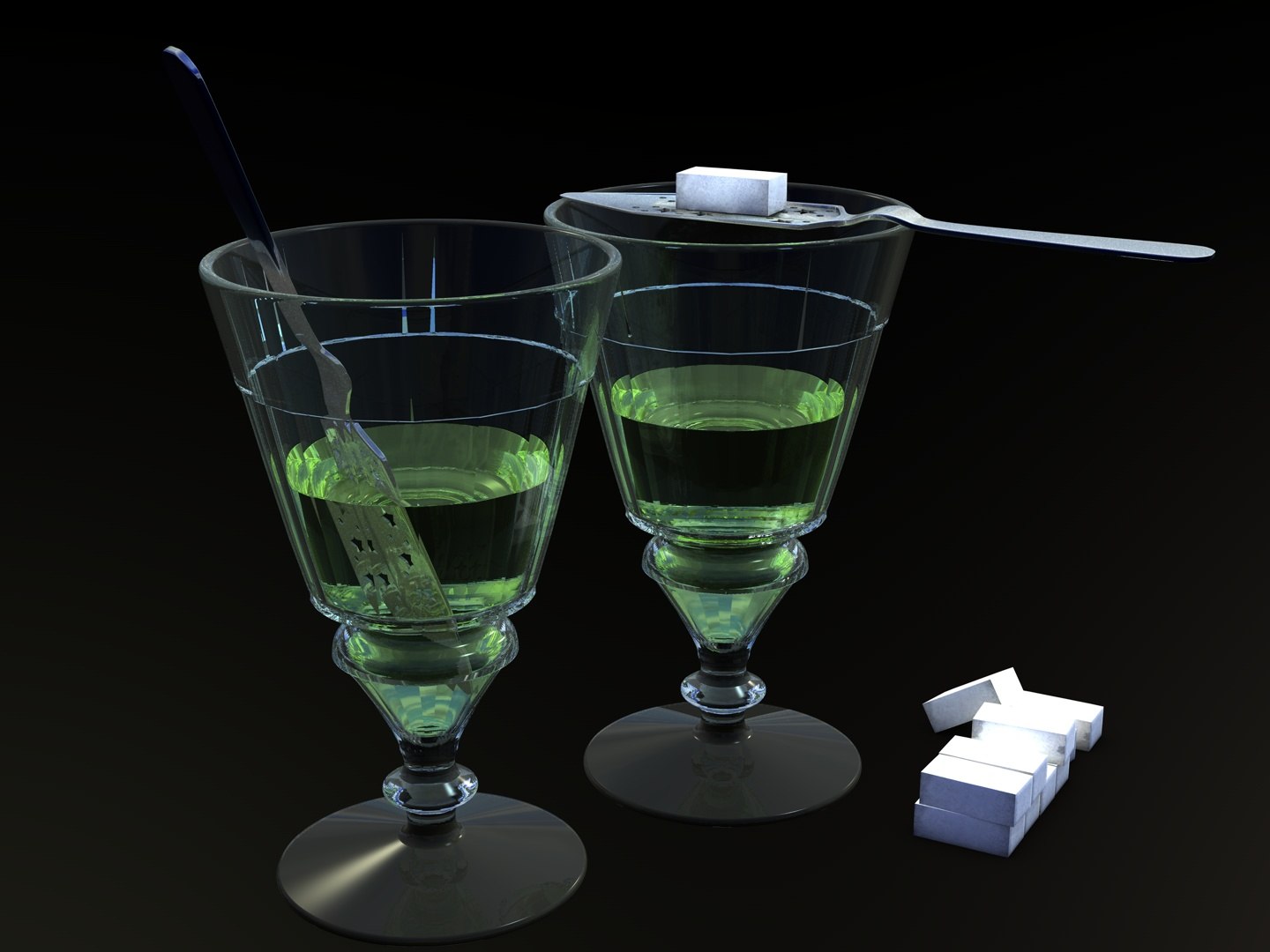 3ds Absinthe Glass Spoon