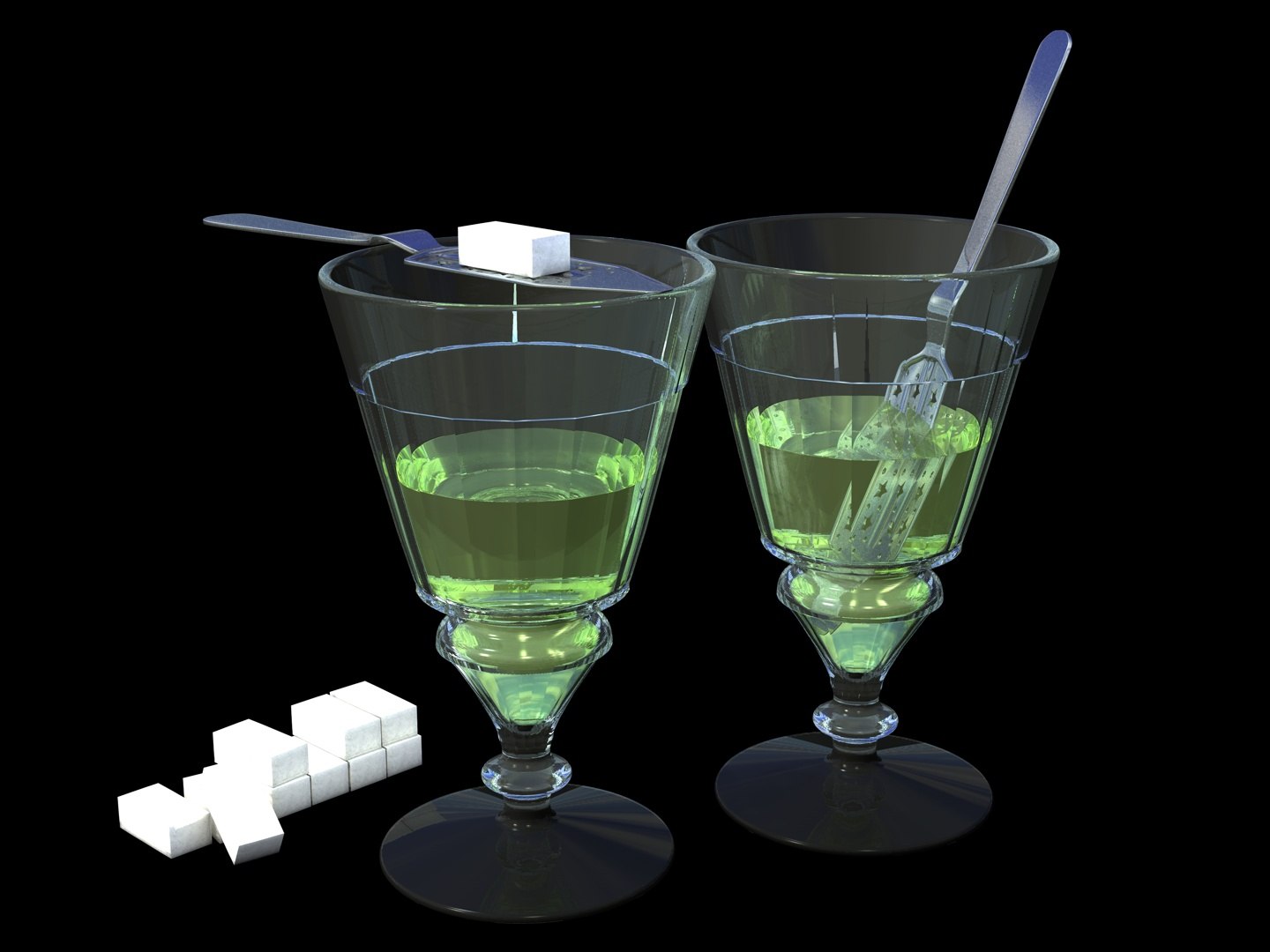 3ds Absinthe Glass Spoon