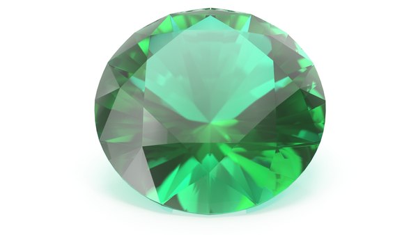3D Round Brilliant Cut Emerald - TurboSquid 1848510