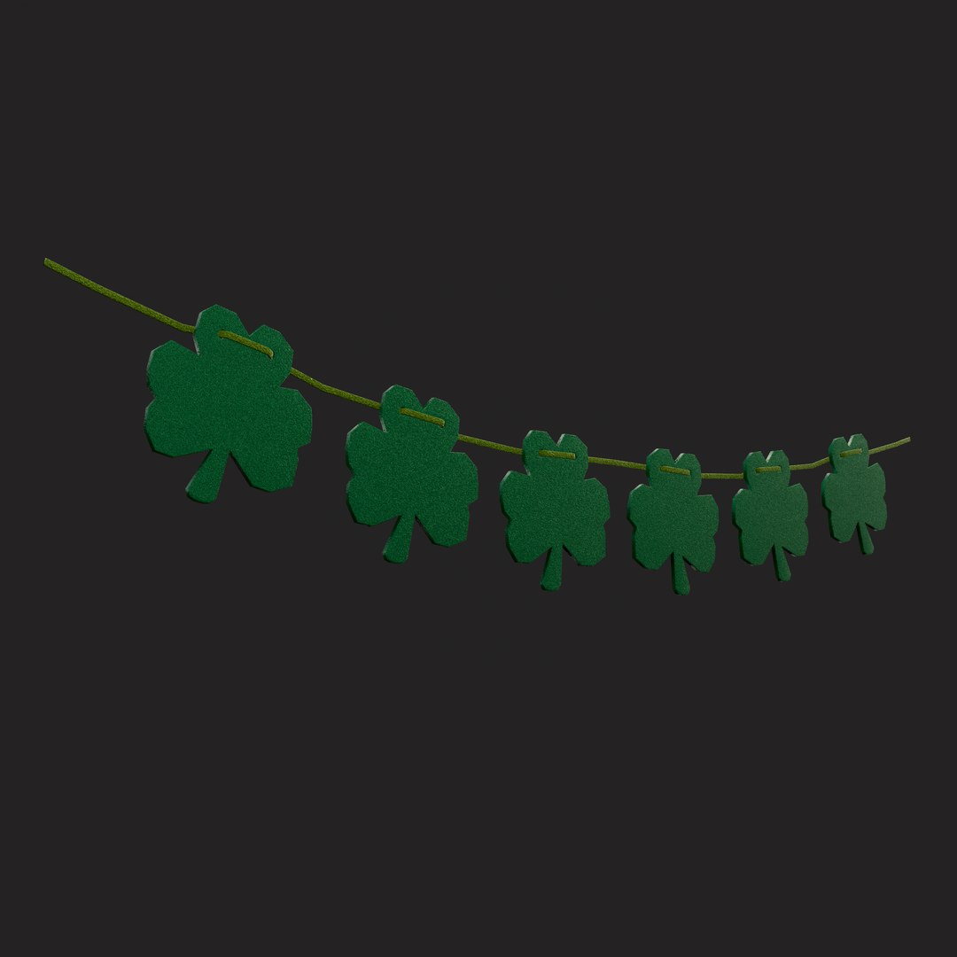 3D Model Clover Hanging Banner - TurboSquid 1872654