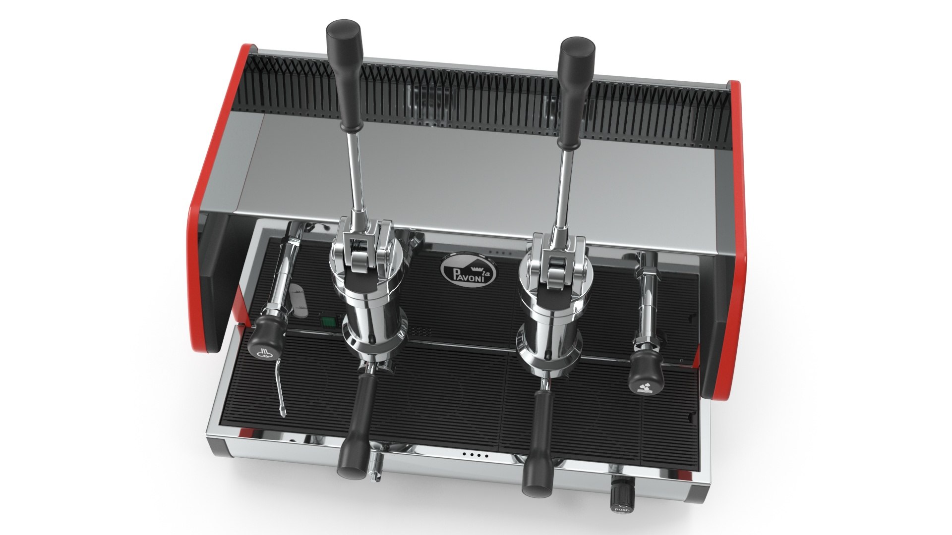 3D Commercial Espresso Machine La Pavoni BAR T 2L Red Model ...