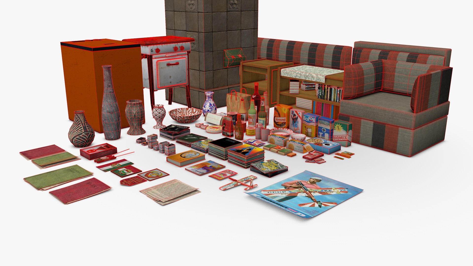 3D Soviet Items Model - TurboSquid 2158328