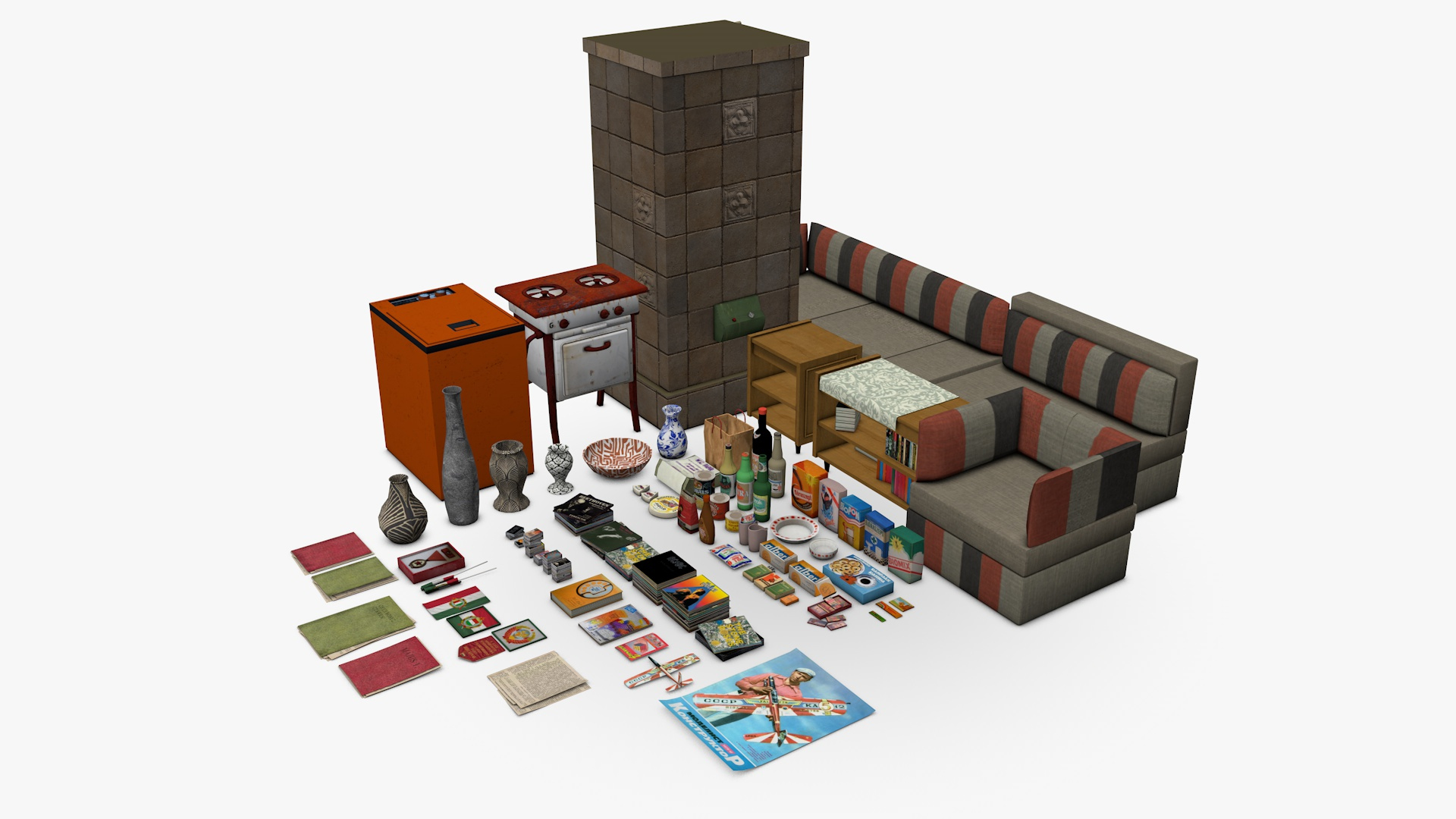 3D Soviet Items Model - TurboSquid 2158328