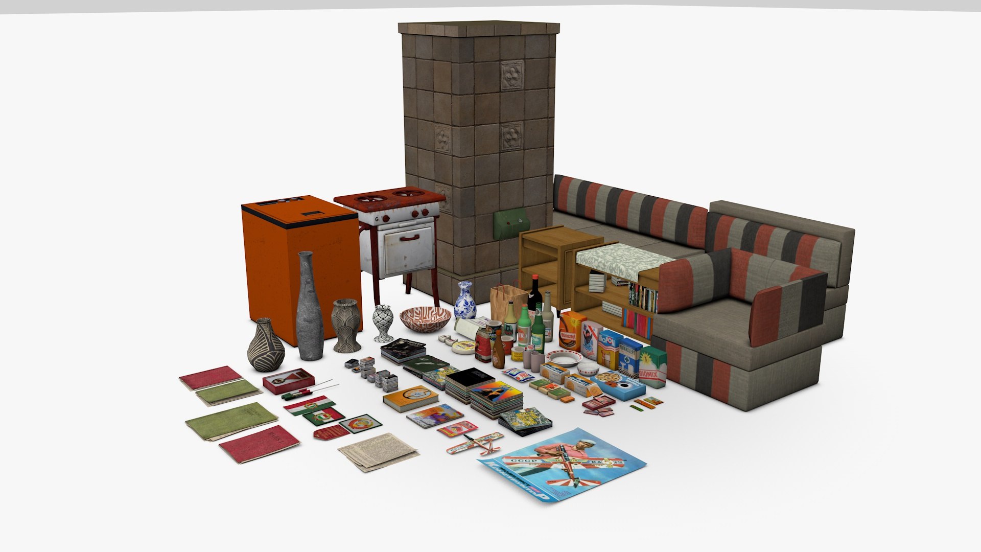 3D Soviet Items Model - TurboSquid 2158328